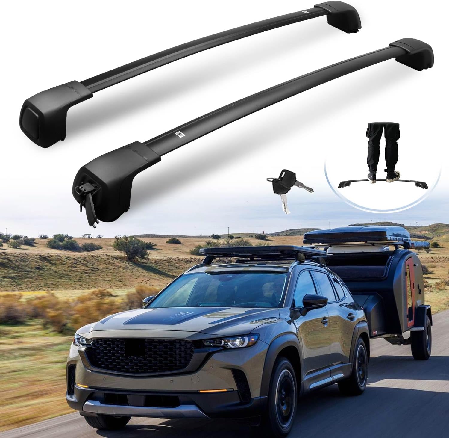 Amazon.com: Lockable Roof Racks for Mazda CX50 CX-50 2023 2024 2025 ...
