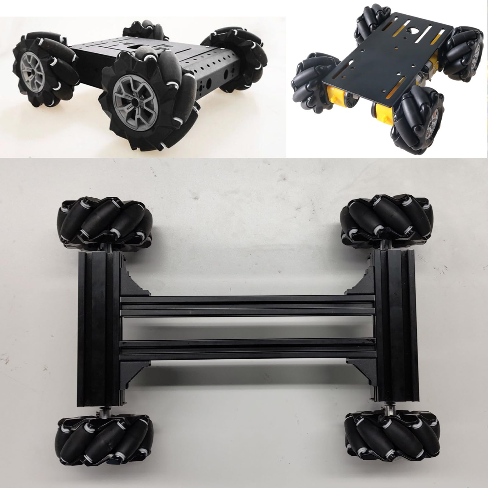 Snapklik.com : 80mm Mecanum Wheels, Robot Wheels, 4WD Omnidirectional ...