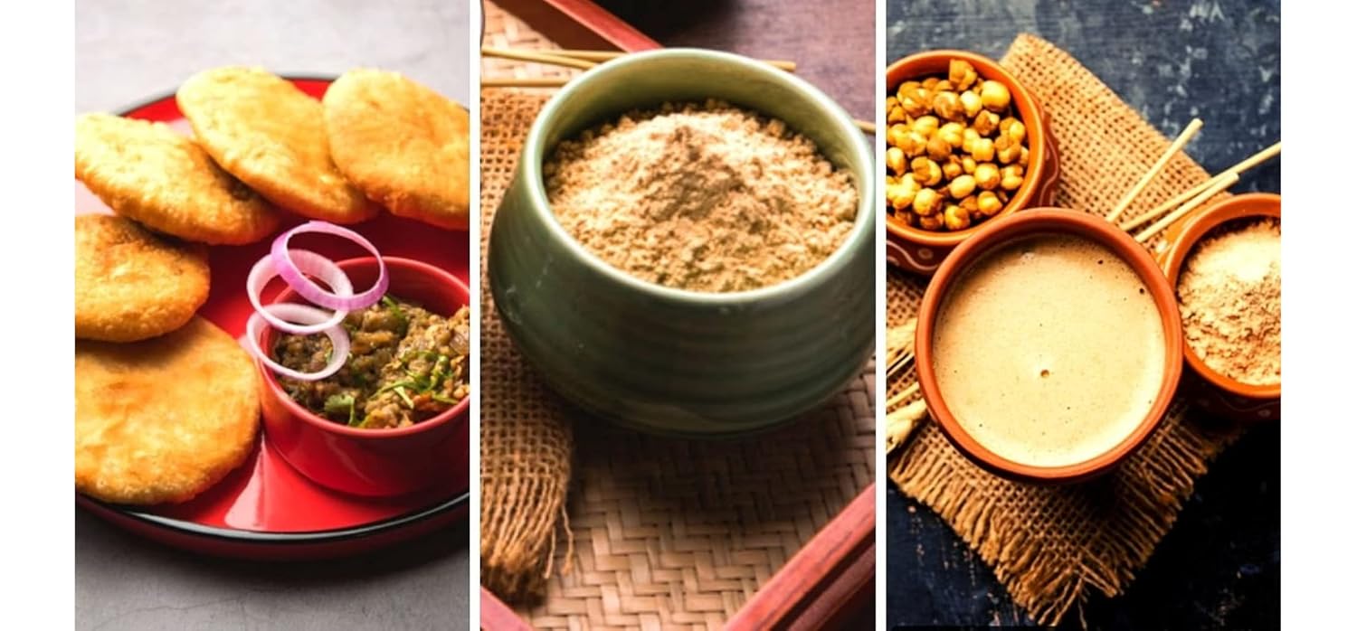 Ghotaram Harikela's Makuni chickpeas Sattu/Satu|Hand Ground Chana Sattu ...