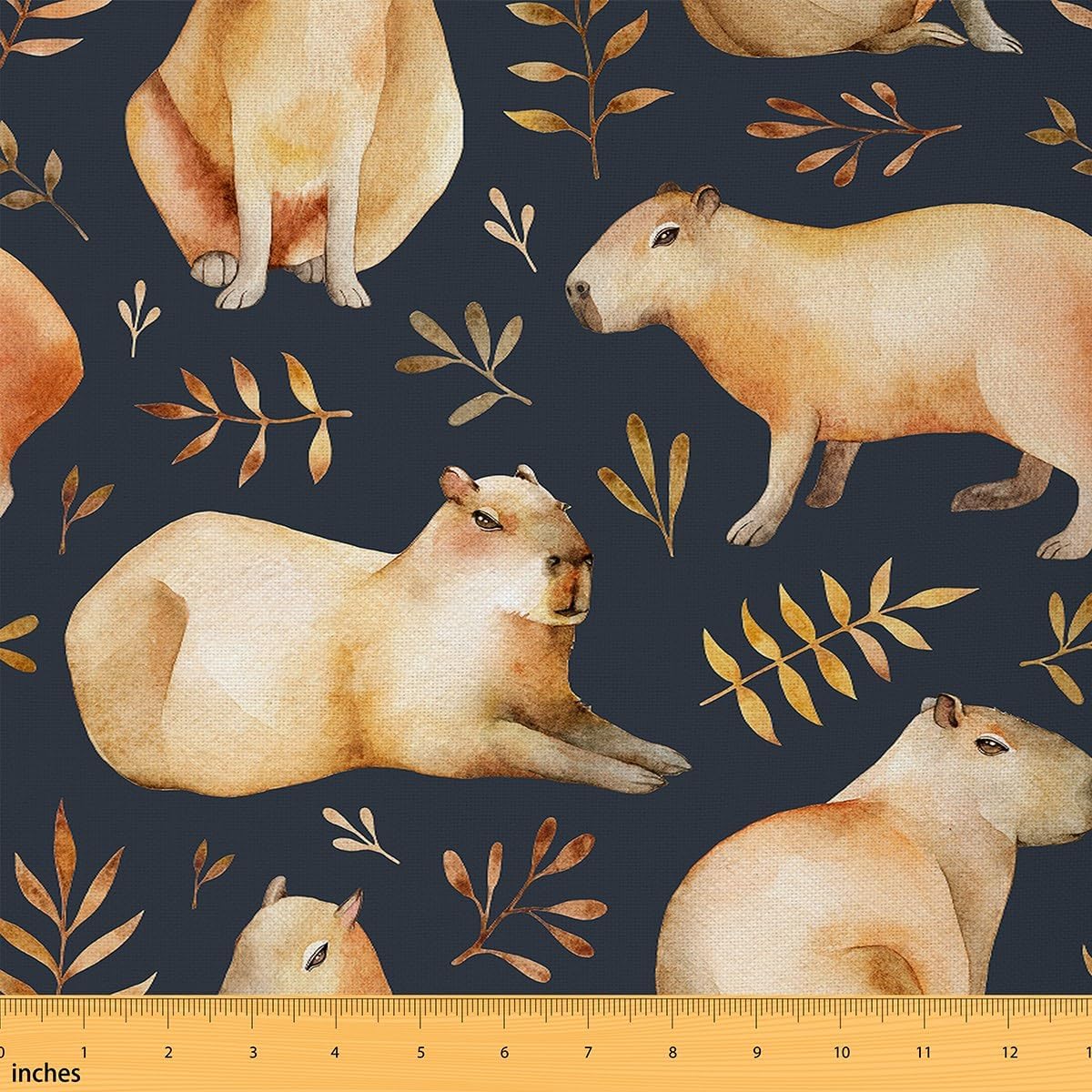 Amazon.com: Capybara Fabric by The Yard, Kids 3D Funny Capybara ...