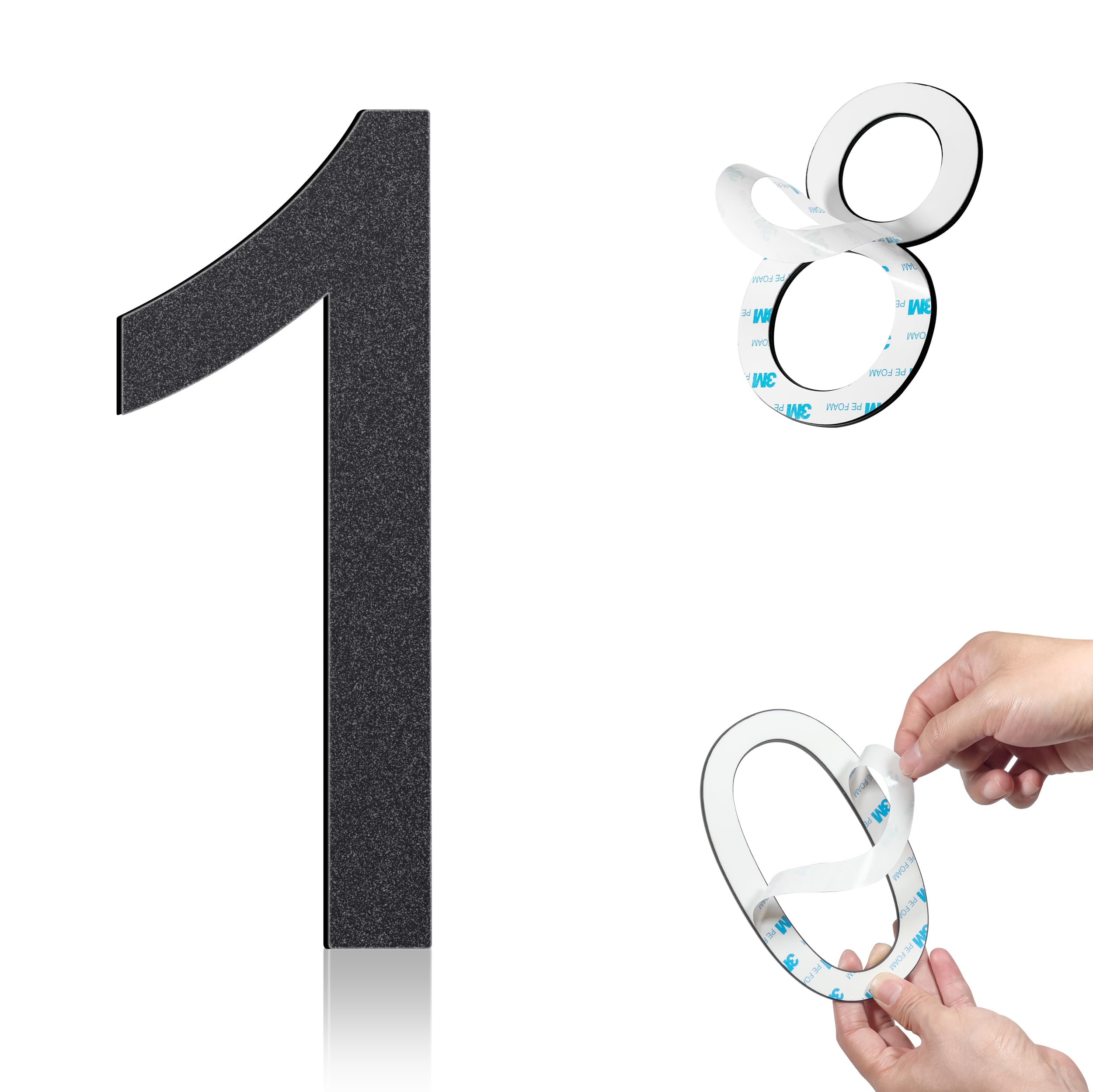 Amazon.com: 6 Inch Self-adhesive House Numbers,Stainless Steel House ...