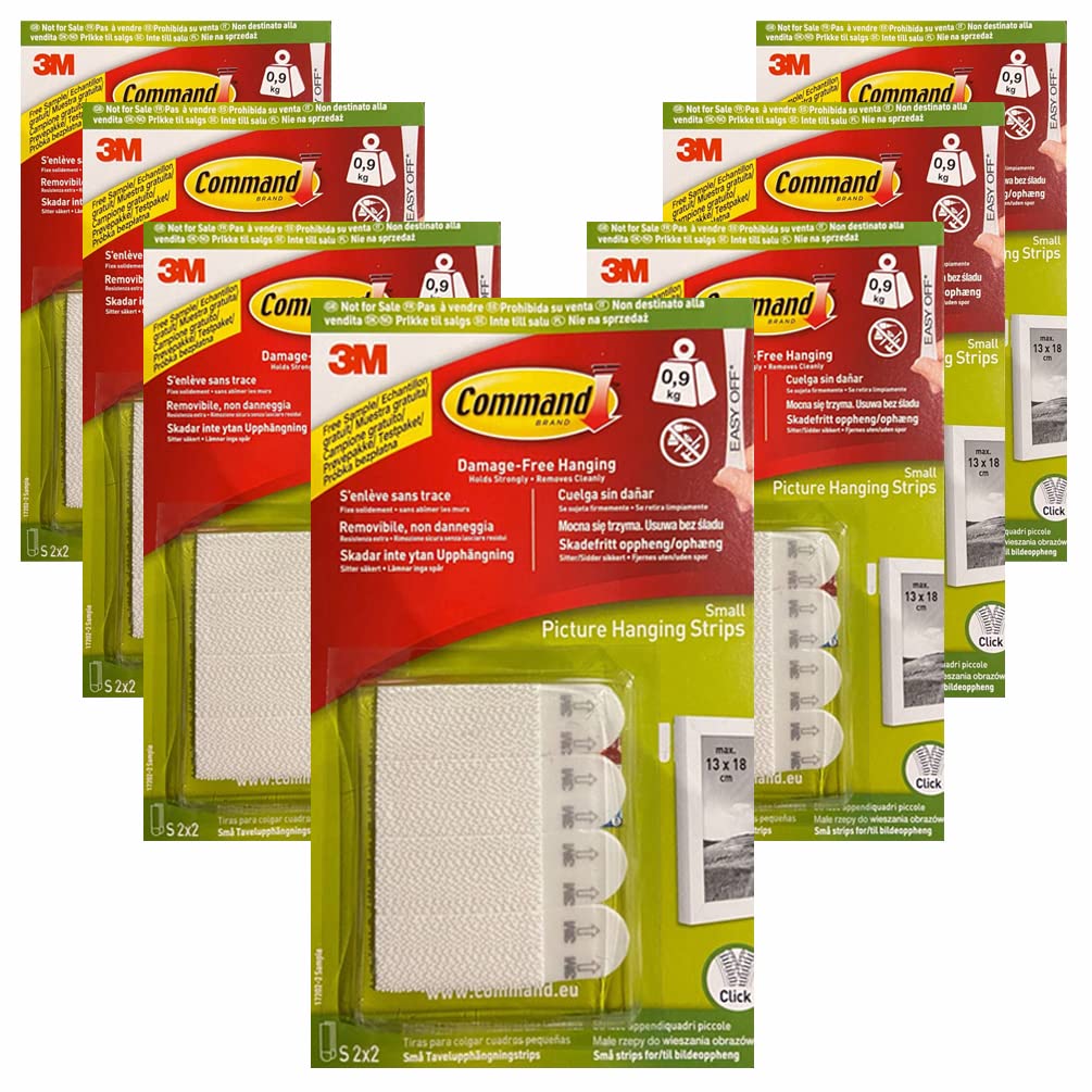 28 x 3M Command Wall Hanging Strips | Small Size 16 x 54mm | for ...