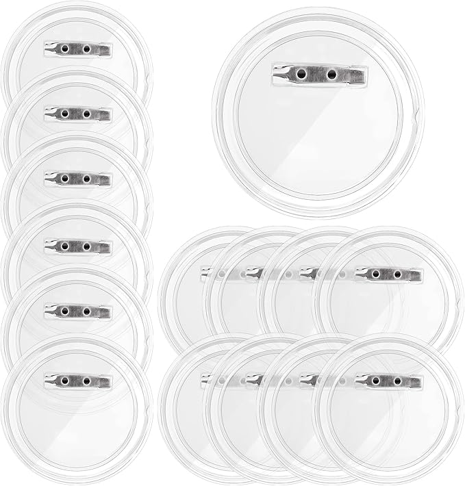 Amazon.com: Teaaha 15 Set Clear Design Craft Buttons Pins, Acrylic ...