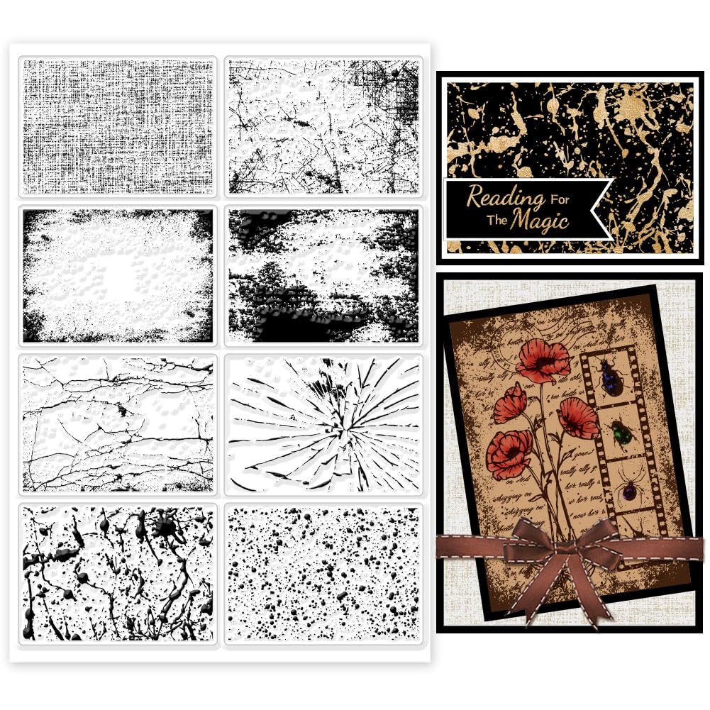 Amazon.com: GLOBLELAND Ink Dot Background Clear Stamps for DIY ...