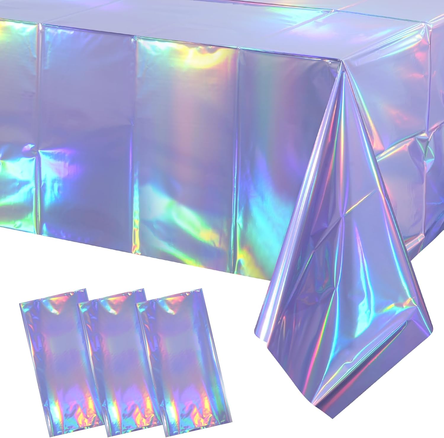 Amazon.com: 3 Pack Iridescent Light Purple Tablecloth for Parties ...