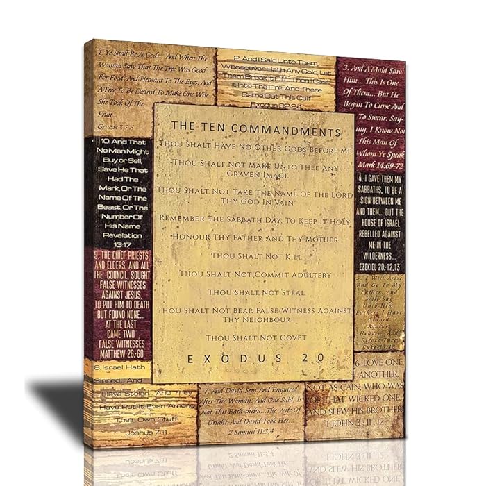 Buy 10 Commandments Wall Art Ten Commandments Printable Exodus Print ...
