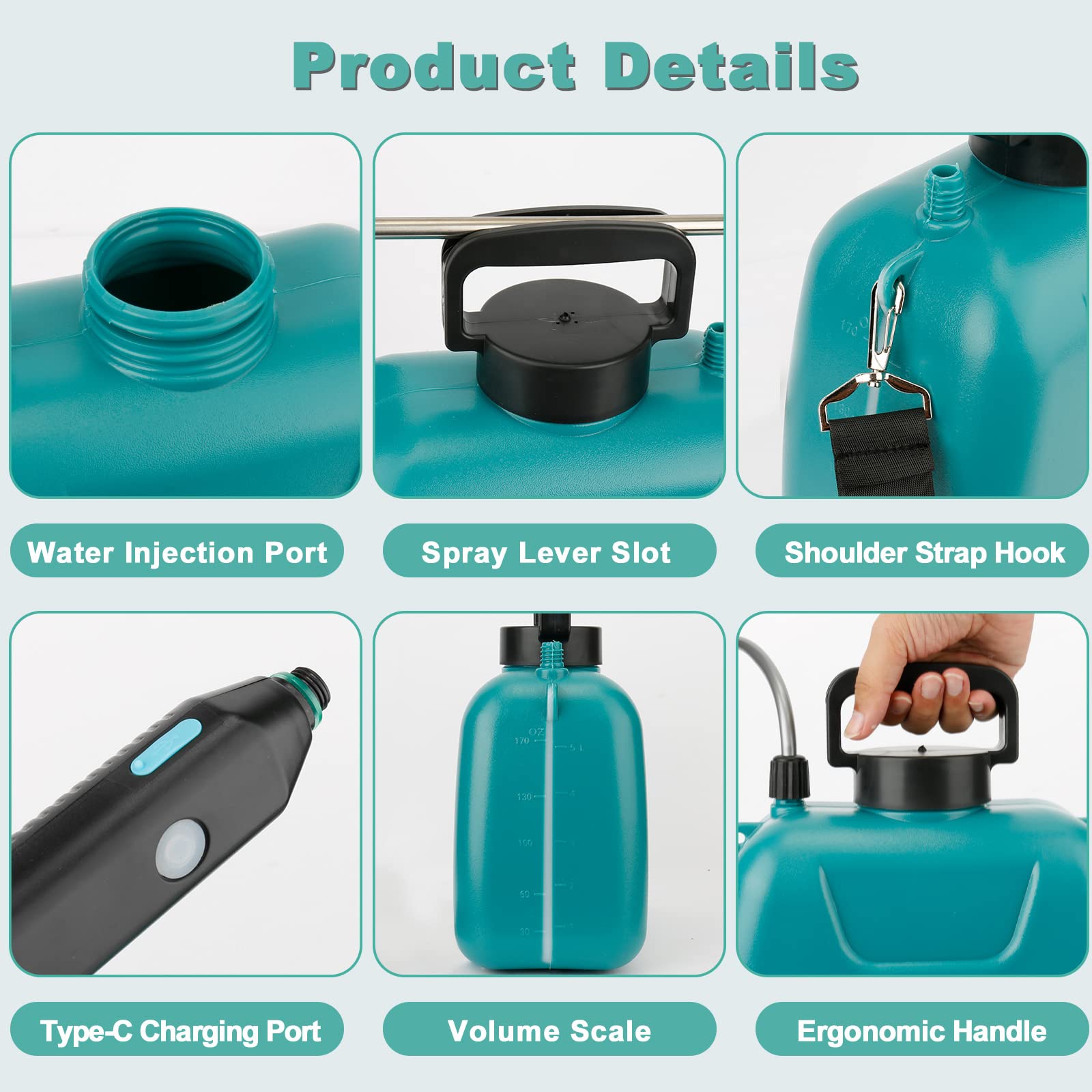 Snapklik.com : Battery Powered Sprayer 1.35 Gallon Electric Garden ...