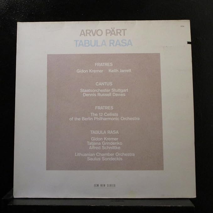 Amazon.com: Arvo Part - Tabula Rasa - Lp Vinyl Record : Arvo Part: CDs ...