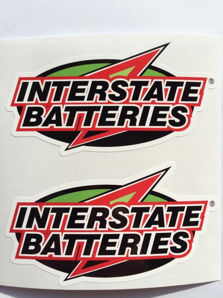 2 Interstate Batteries Racing Die Cut Decals by SBD DECALS : Amazon.ca ...