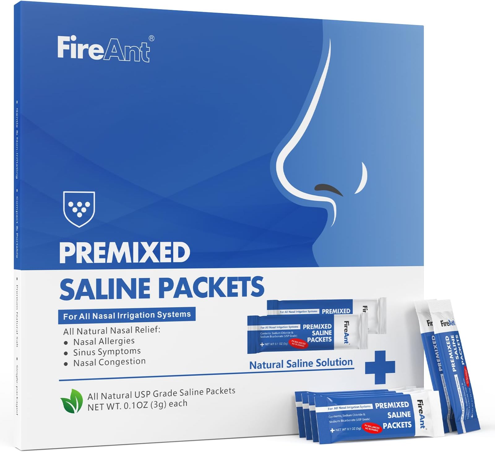 Amazon.com: Tech Fun Sinus Rinse Packets 80 Count - Saline Packets for ...