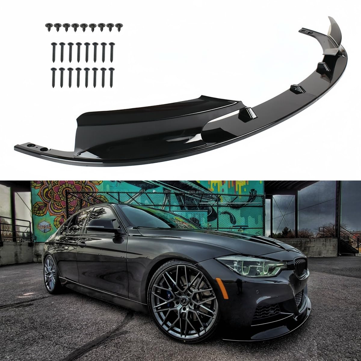 Amazon.com: Laniakeas 2Pcs Front Bumper Lip Splitter Compatible with ...
