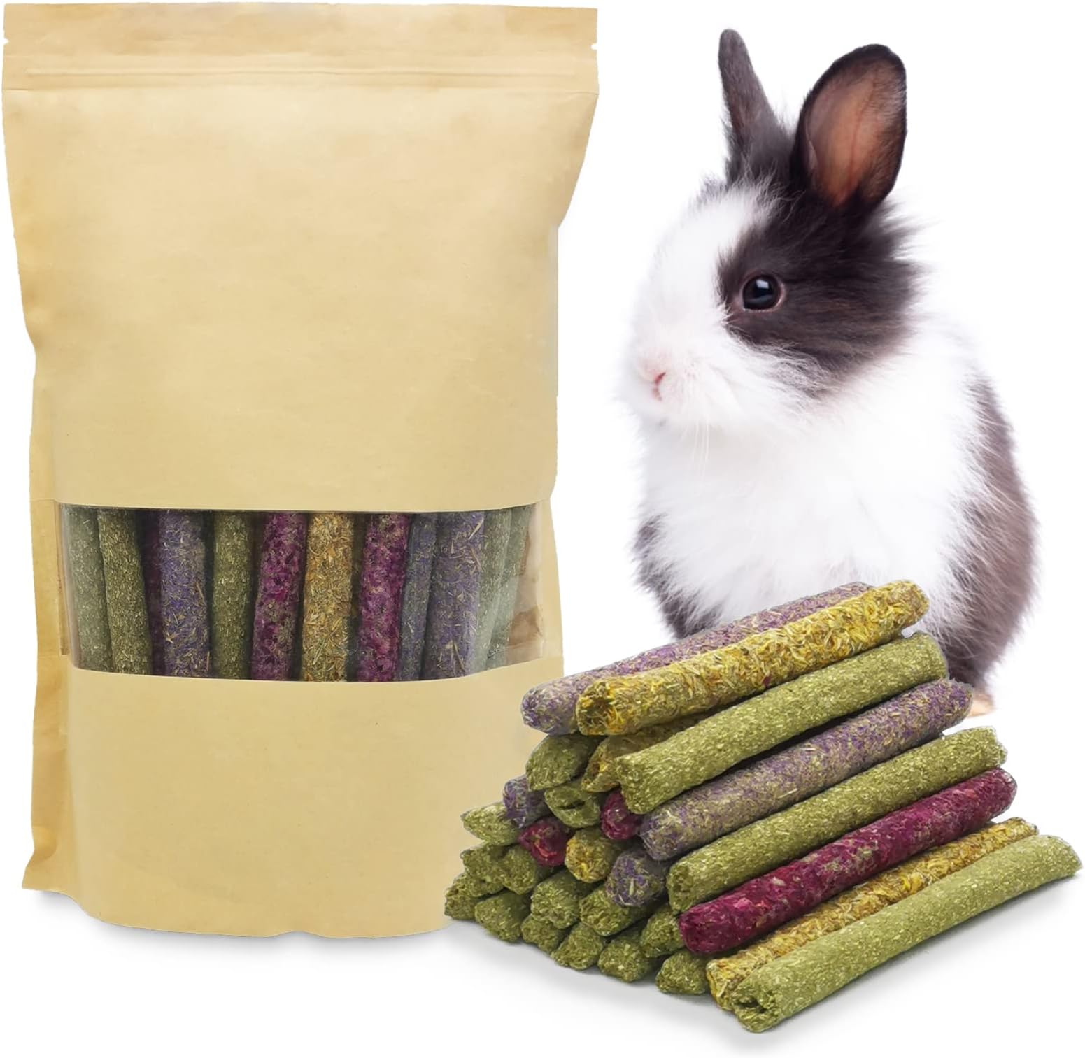 Amazon.com : 50-60 PCS Natural Rabbit Chew Toys, Rabbit Treats, Guinea ...