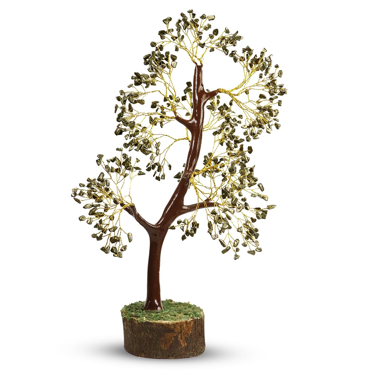 Buy Reiki Crystal Products Natural Pyrite Tree 500 Beads Golden Pyrite ...