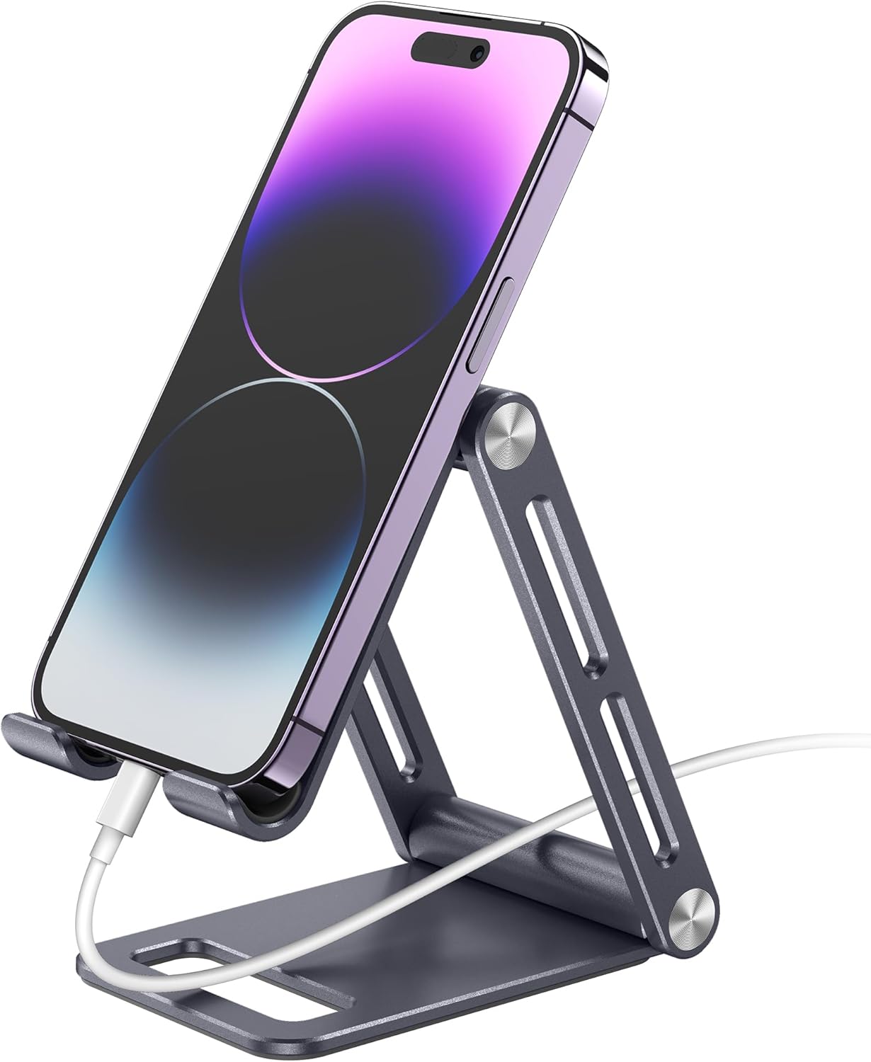 Amazon.com: Adjustable Cell Phone Stand - Foldable Phone Holder Cradle ...