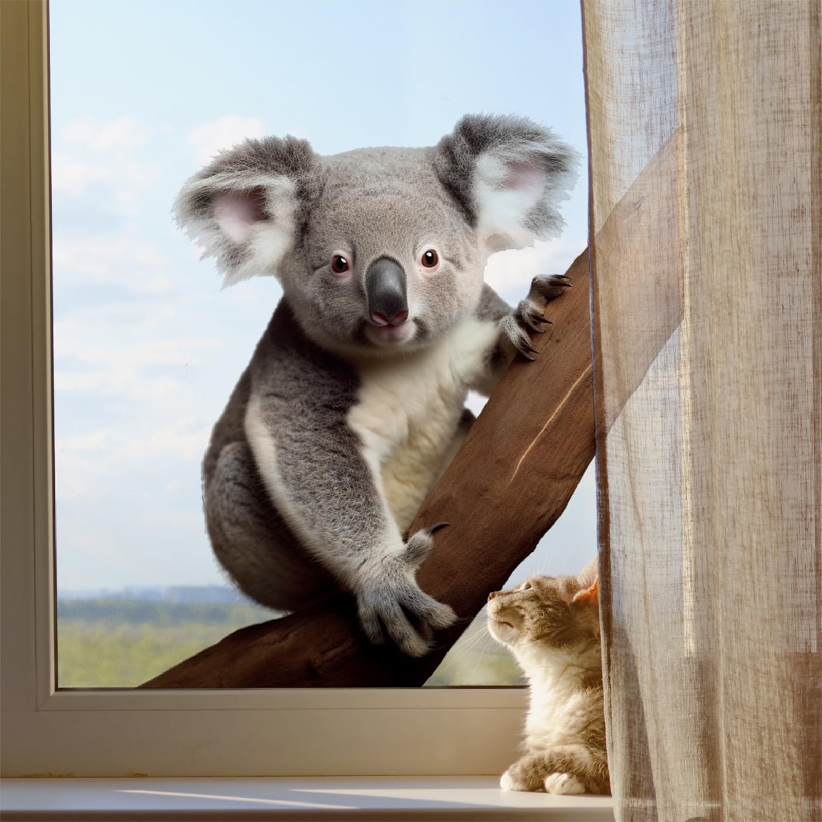 Amazon.com: KAHSHEEN Realistic Animal Window Clings, Koala Window Cling ...