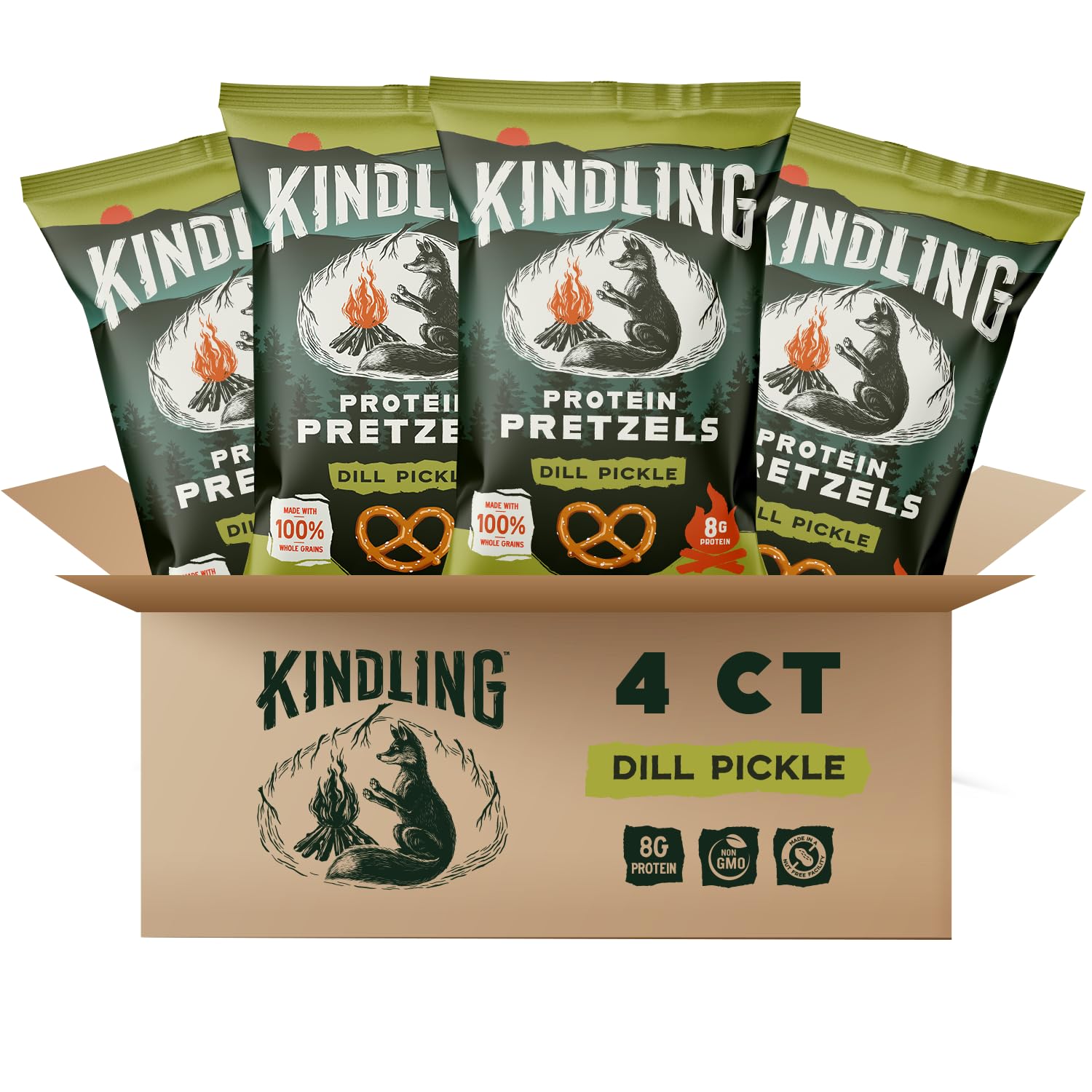 Amazon.com: Kindling Protein Pretzels - Dill Pickle | Protein-Packed ...