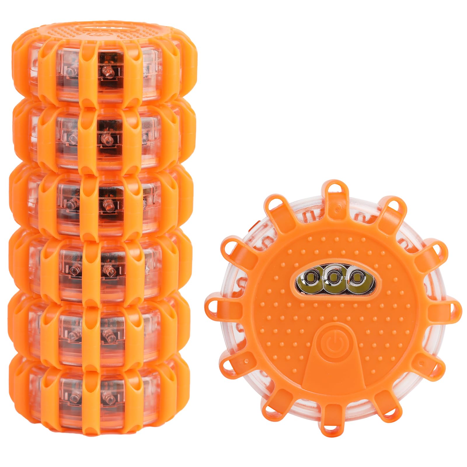 Palmcee 6 Pack LED Road Flares Flashlight, 9 Flash Modes Warning Light ...