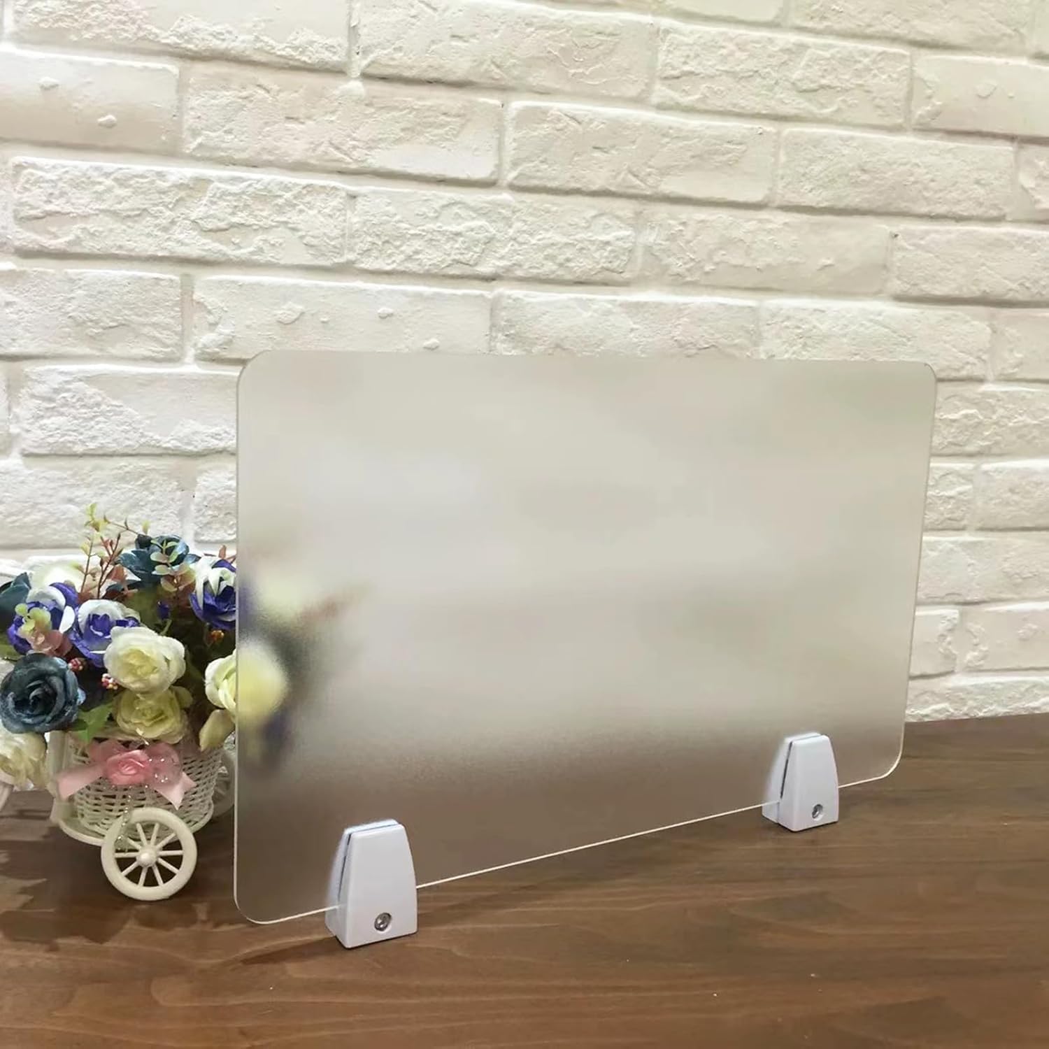 ISXACFF 4Pcs Desk Dividers 24" L x 16" W Office Partitions Frosted ...