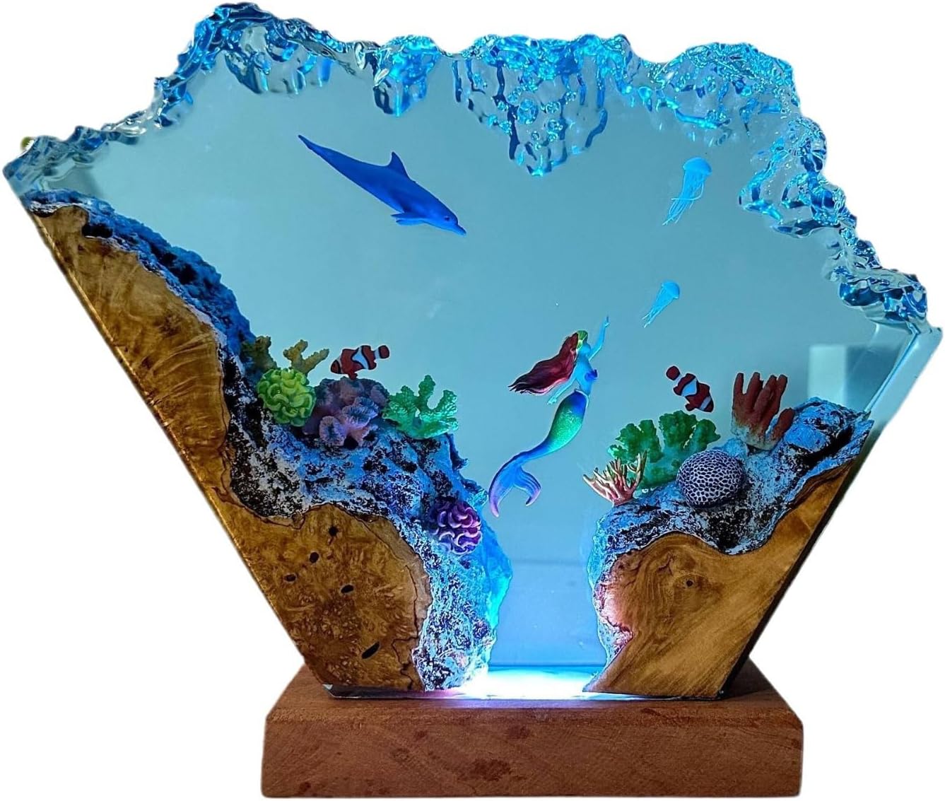 MACADAM Mermaid Resin Lamp, Ocean Epoxy Resin Night Light, The ...