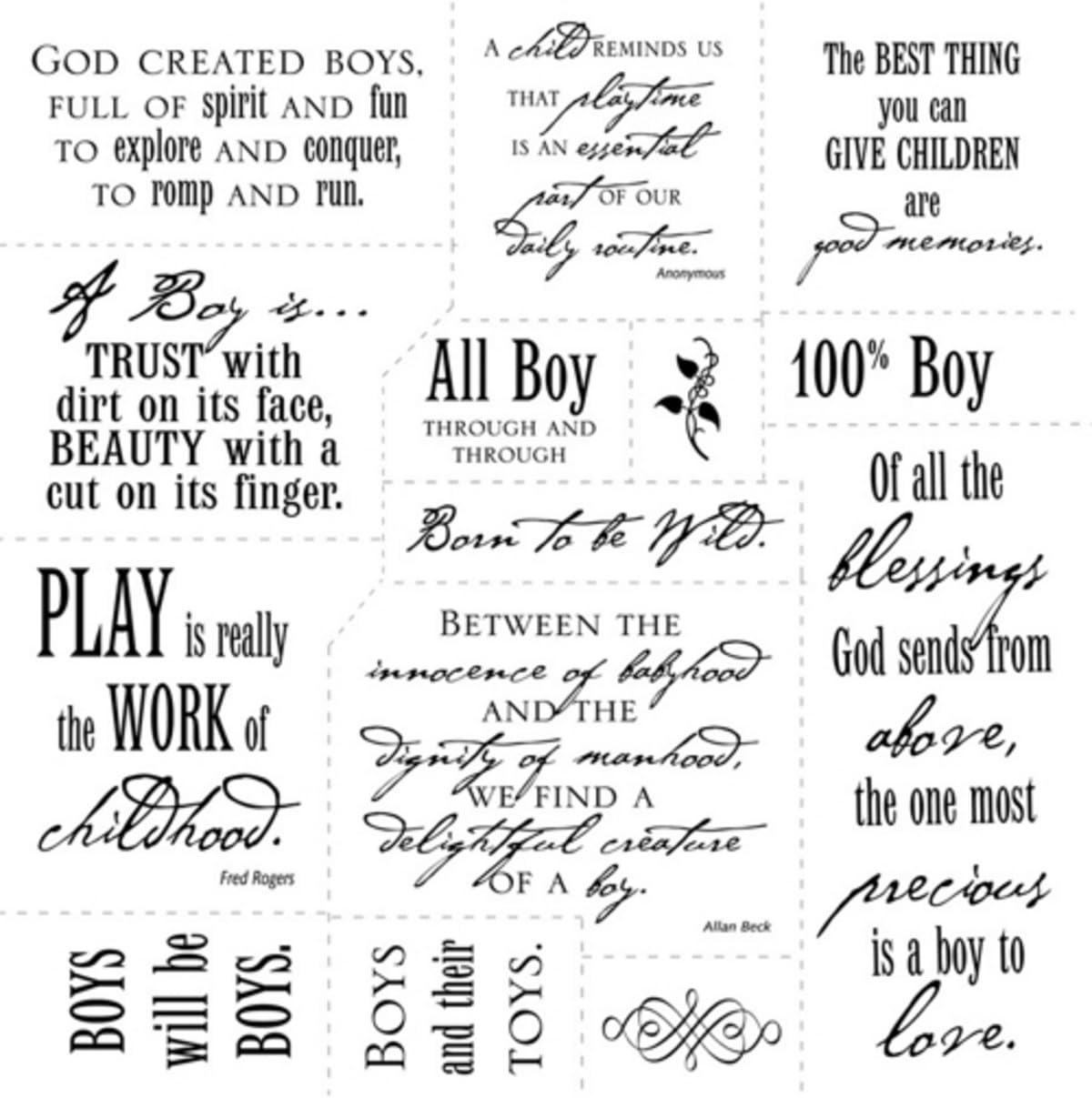 Amazon.com: FISKARS Cloud 9 Clear Stamps-Simple Thoughts Boy : Arts ...