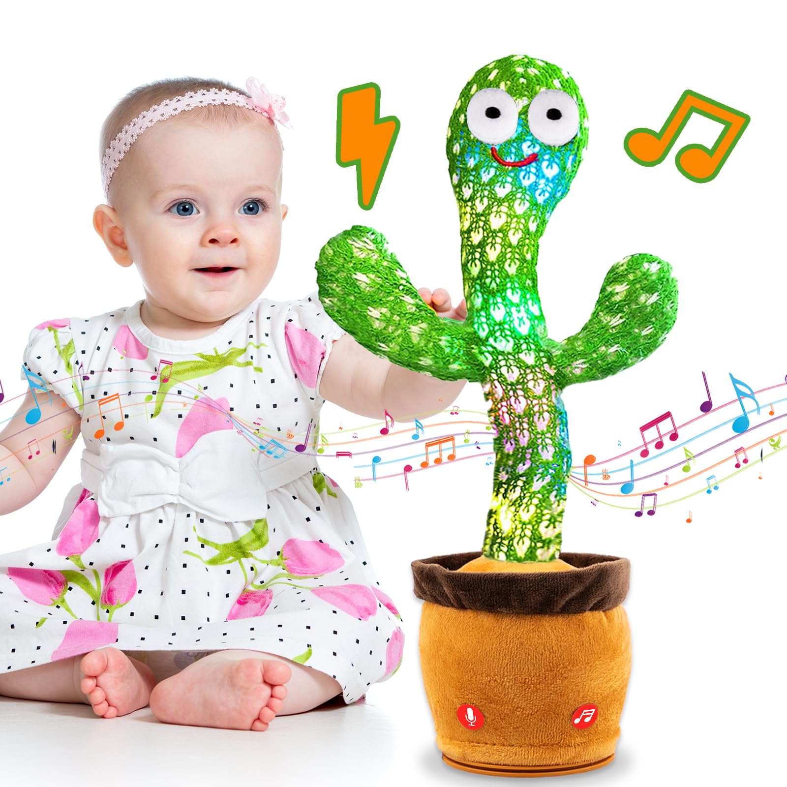 Amazon.com: Dancing Talking Cactus Toy for Baby Toddler Boys Girls ...