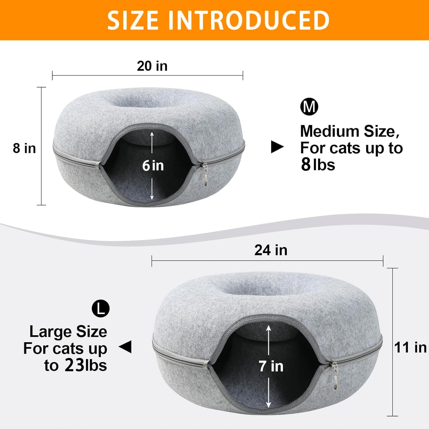 Snapklik.com : CYDZFWZY Cat Tunnel Bed, Peekaboo Cat Cave, Cat Tunnels ...