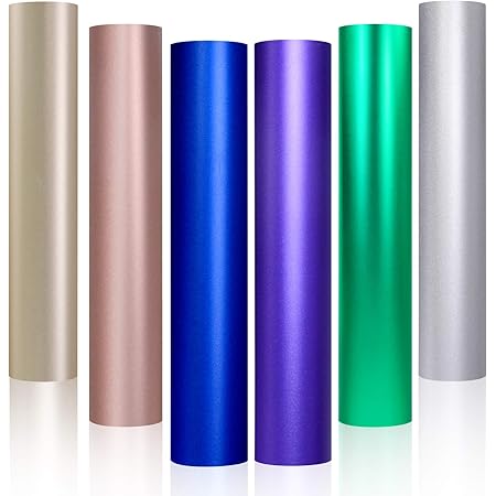 Amazon.com: HTVRONT Matte Metallic Vinyl Permanent, 9 PCS 12"x12 ...