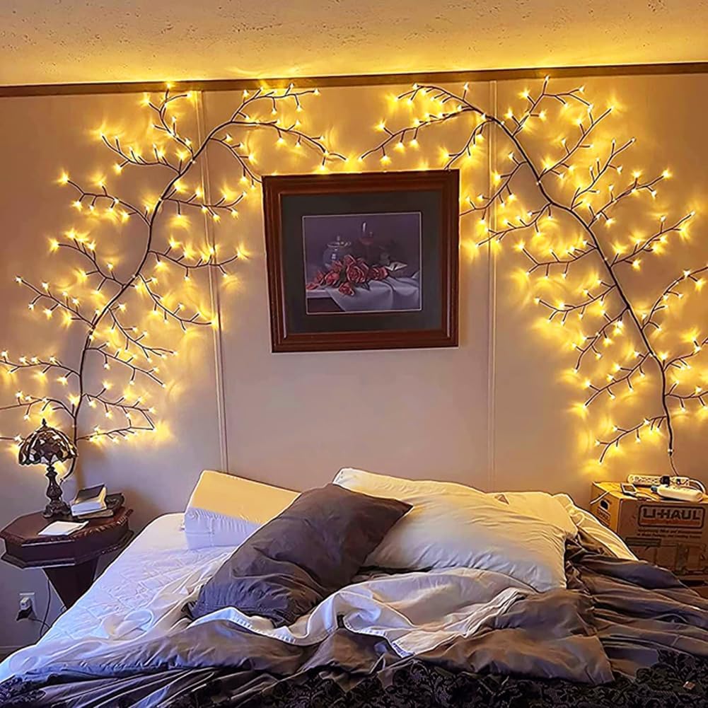 Amazon.com: Enchanted Willow Vine Light, Christmas Decorations DIY Vines for Room Decor, 144 ...