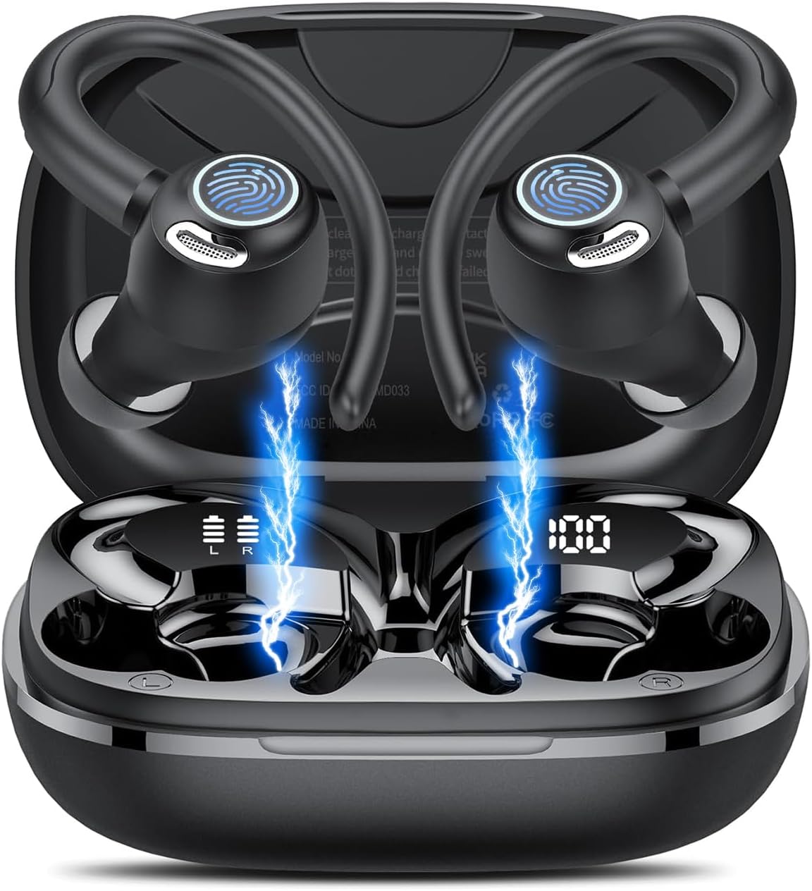 KITATECH Wireless Earbuds Bluetooth 5.3, Sports Headphones Hi-Fi Stereo ...