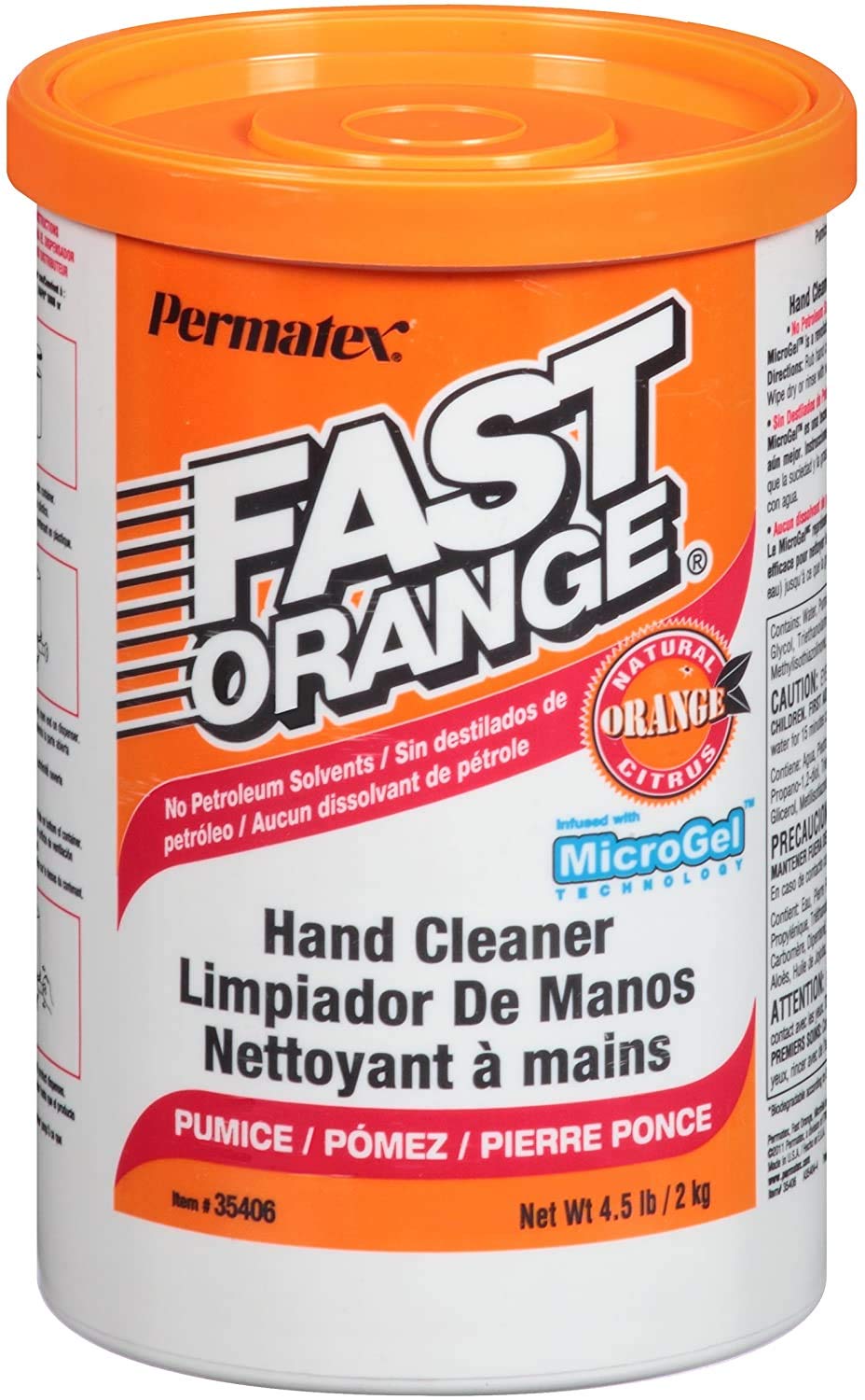 Amazon.com: Permatex 35406 Fast Orange Pumice Cream Hand Cleaner, 4.5 ...