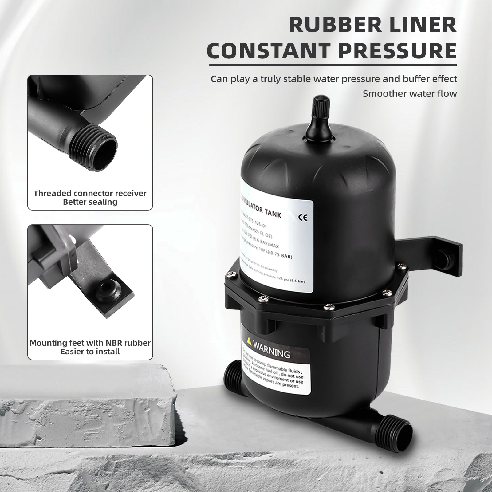 Snapklik.com : 0.75 L Accumulator Pressure Tank Nylon Glass Fiber 30% ...