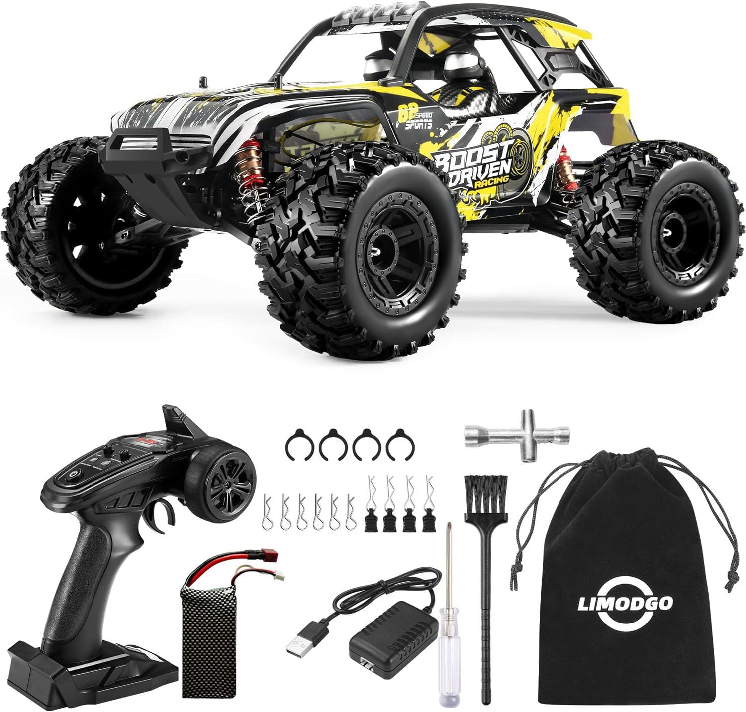 Amazon.com: Limodgo 100KMH Fast Remote Control Car for Adults,1:10 ...