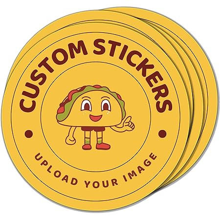Amazon.com : Custom Stickers | Upload Your Design | Sets of 20 50 150 ...