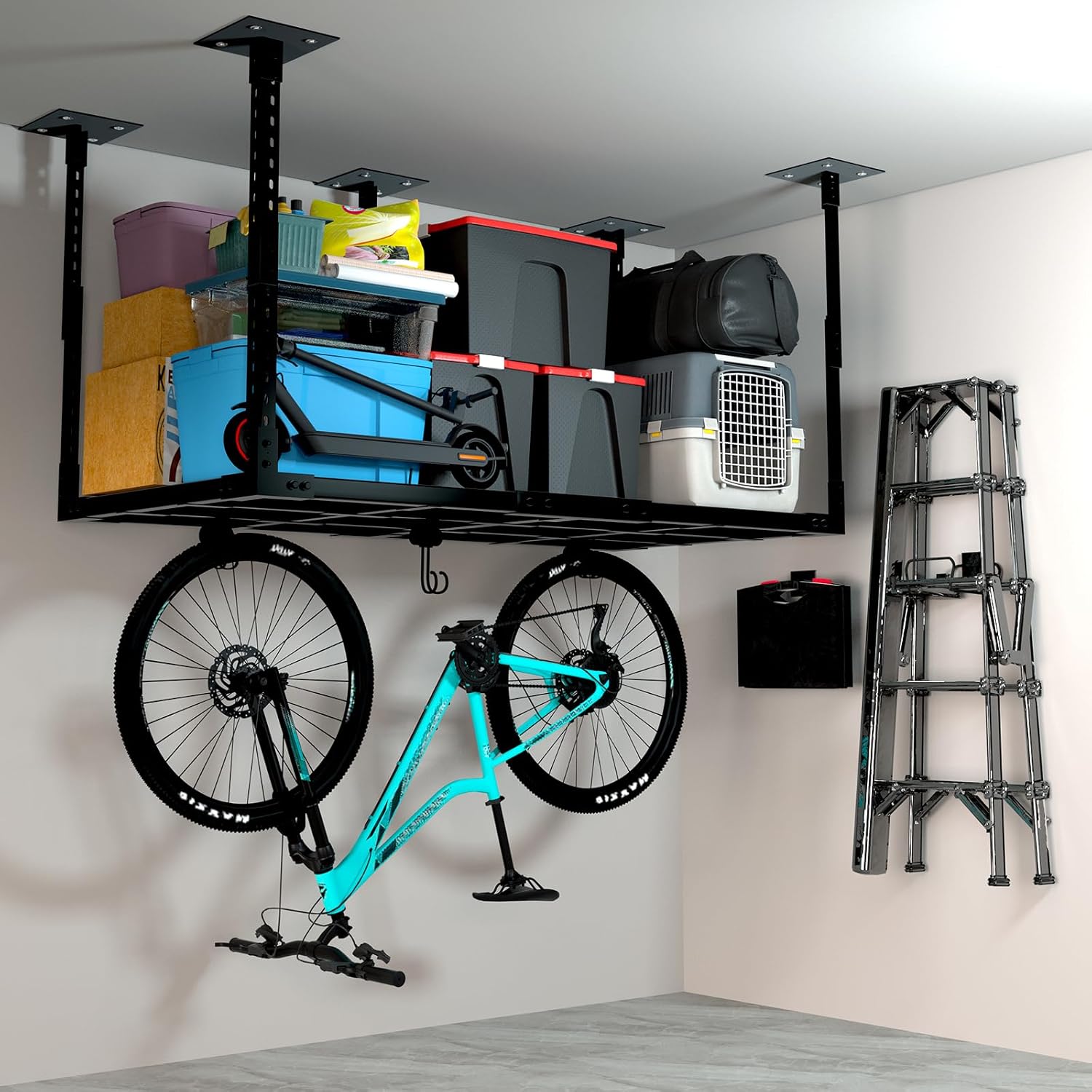 Amazon.com: VWZ Overhead Garage Storage Rack, 2×4 Heavy Duty Metal ...