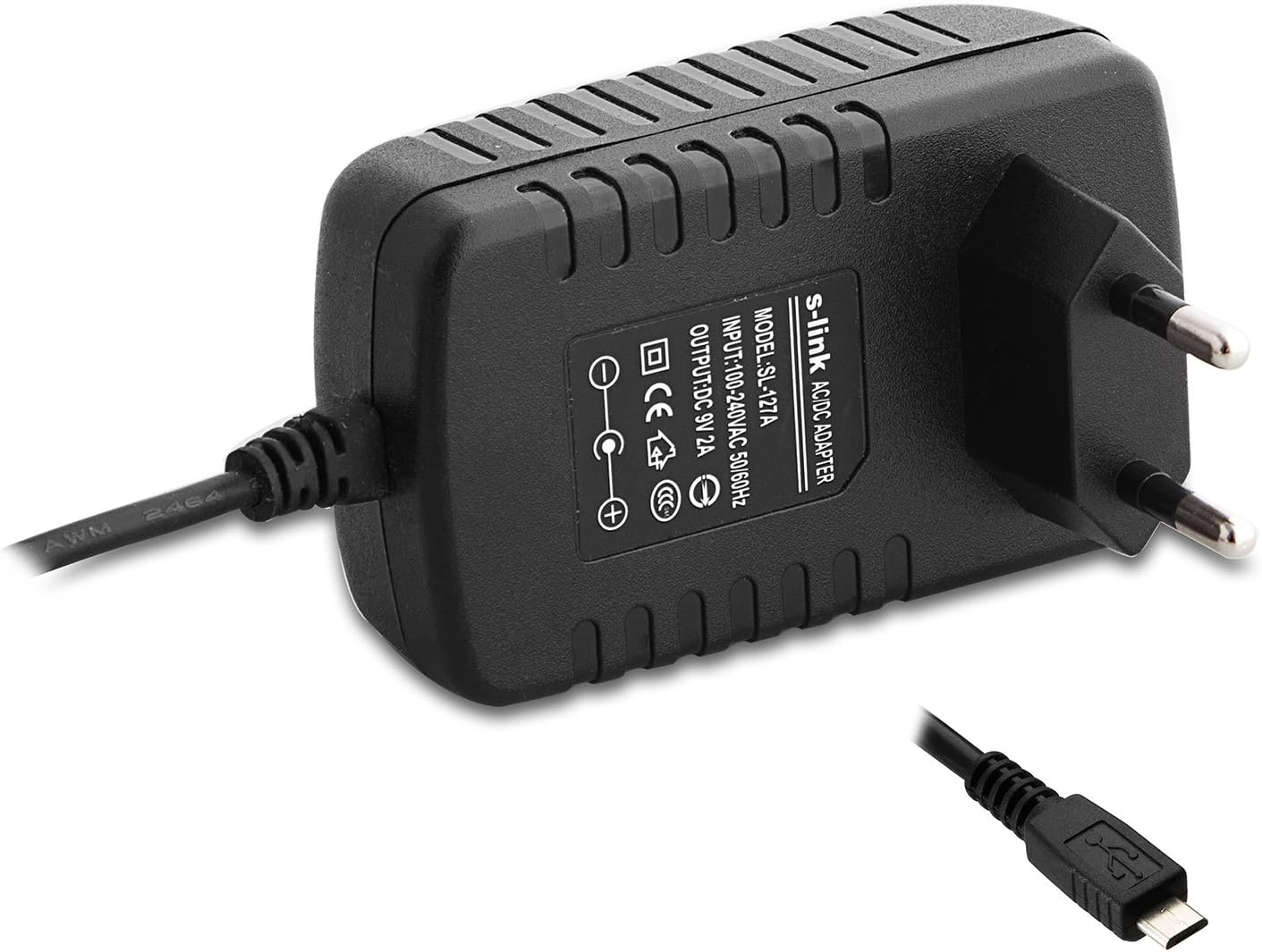 S-Link SL-127A 9V 2A Micro USB 1.2m Tablet PC Adapter: Amazon.de ...