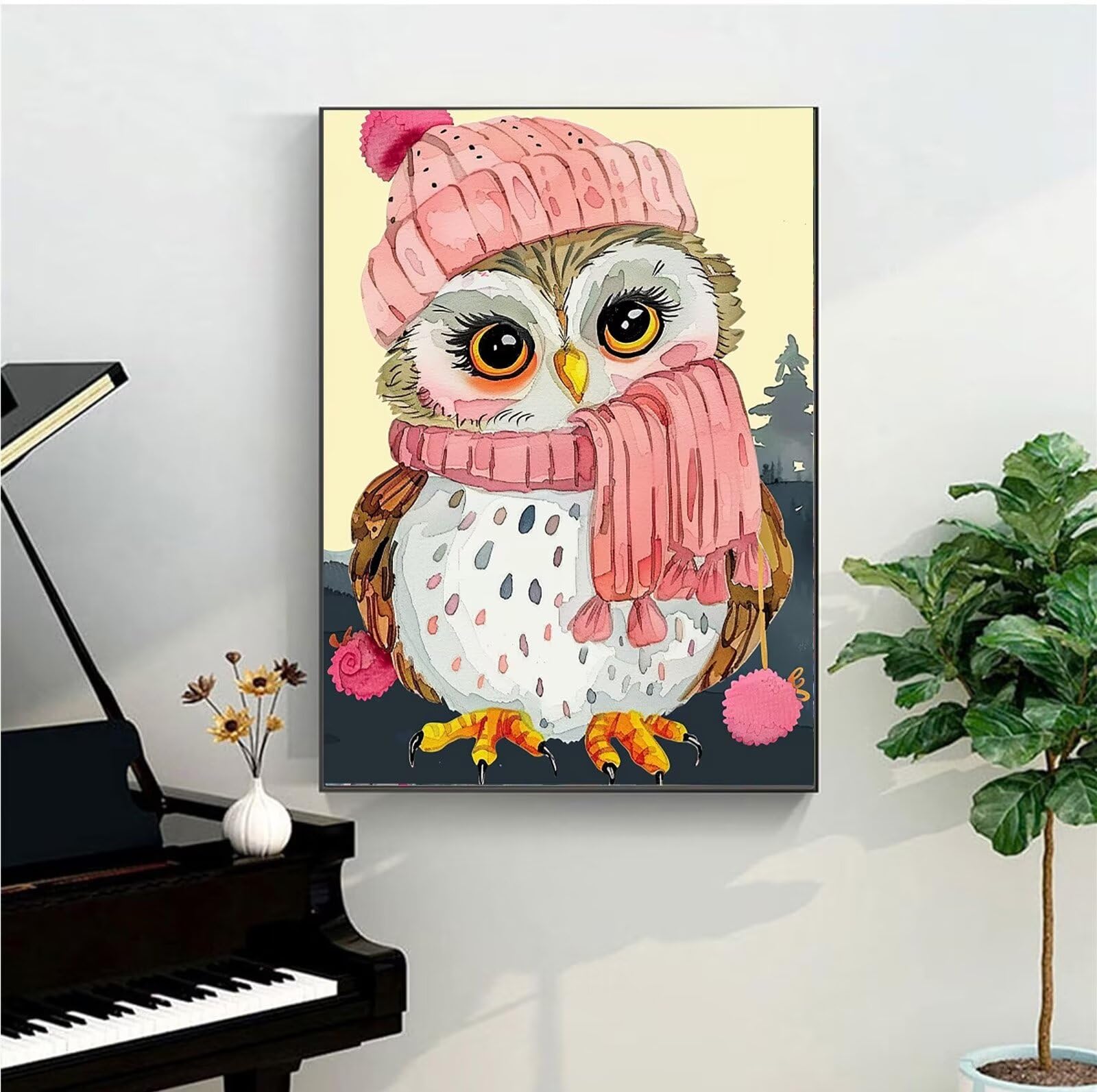 Animal Paint By Numbers Kits For Adults Mrnsiet Owl Paint By Number For ...