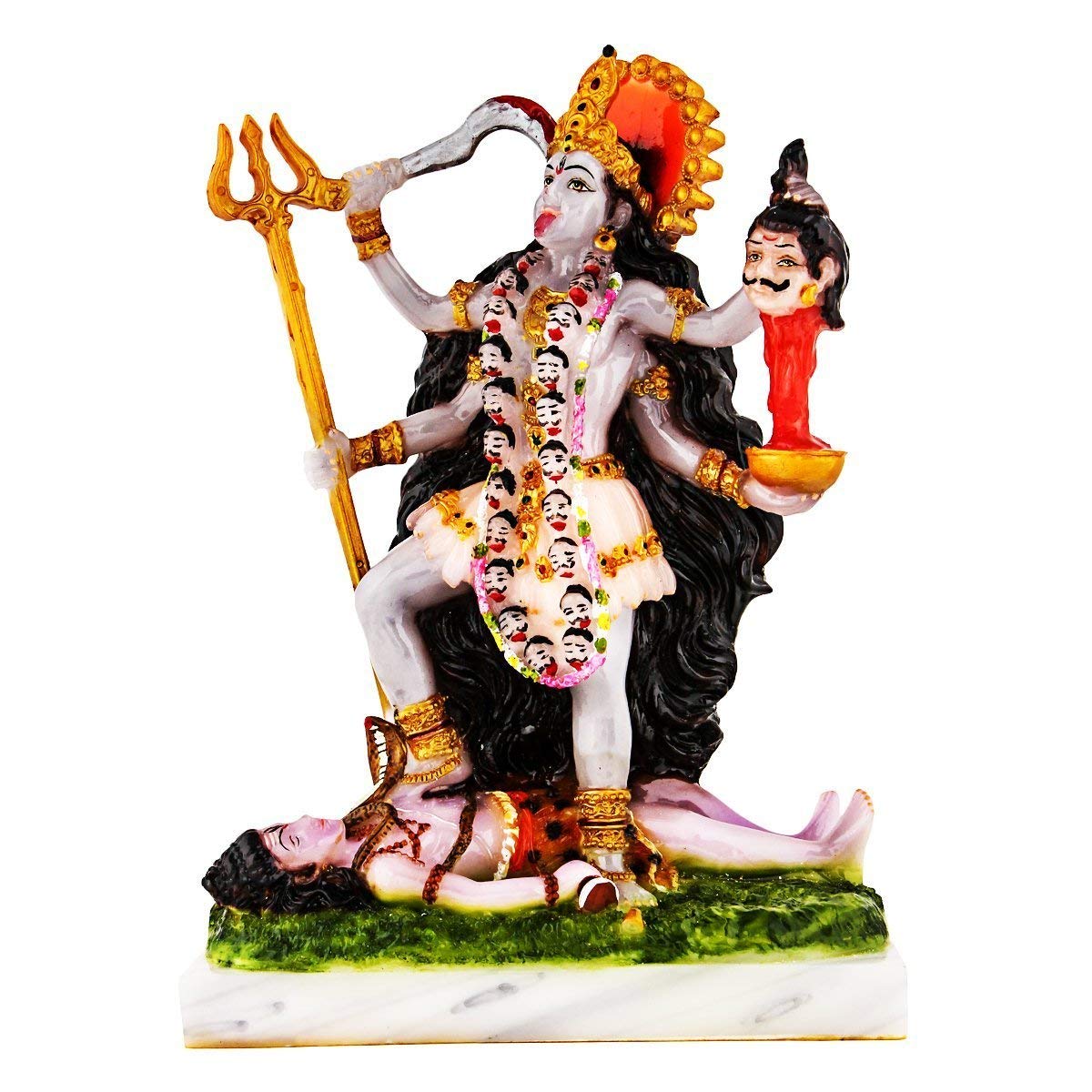 Buy FABZONE Marble Dust kalka ji Statue Kali MATA Rani Idol Maa Kalka ...