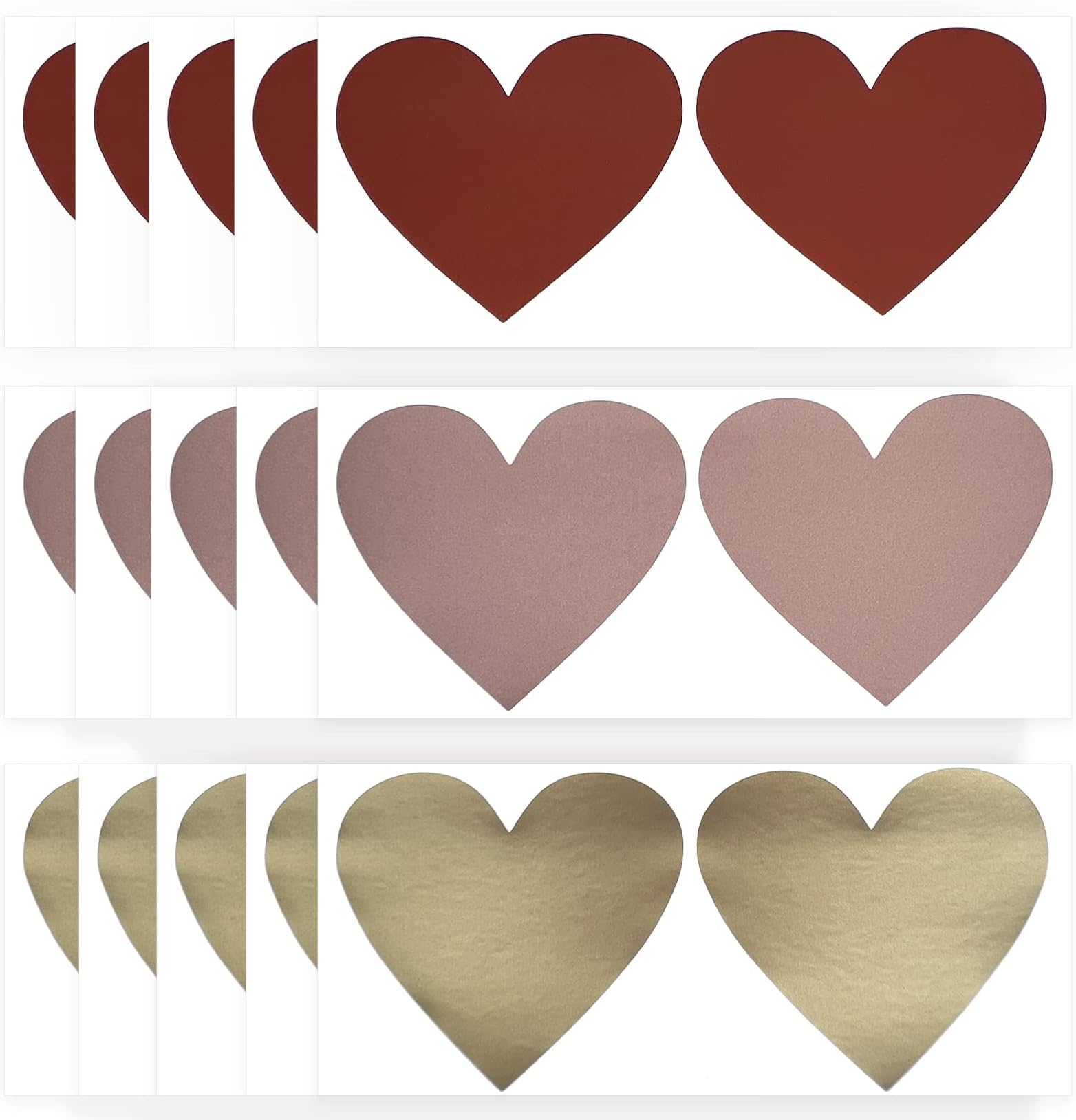Pack of 50, Heart Scratch Off Sticker - 8 x 7cm, Gold : Amazon.co.uk ...
