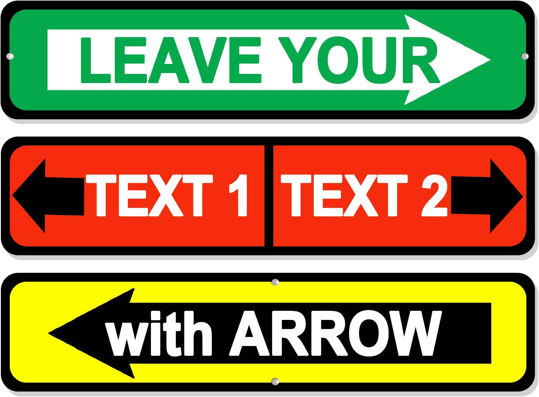 Amazon.com: Custom Street Sign with Arrow 20x6 Inches, Customized Arrow ...