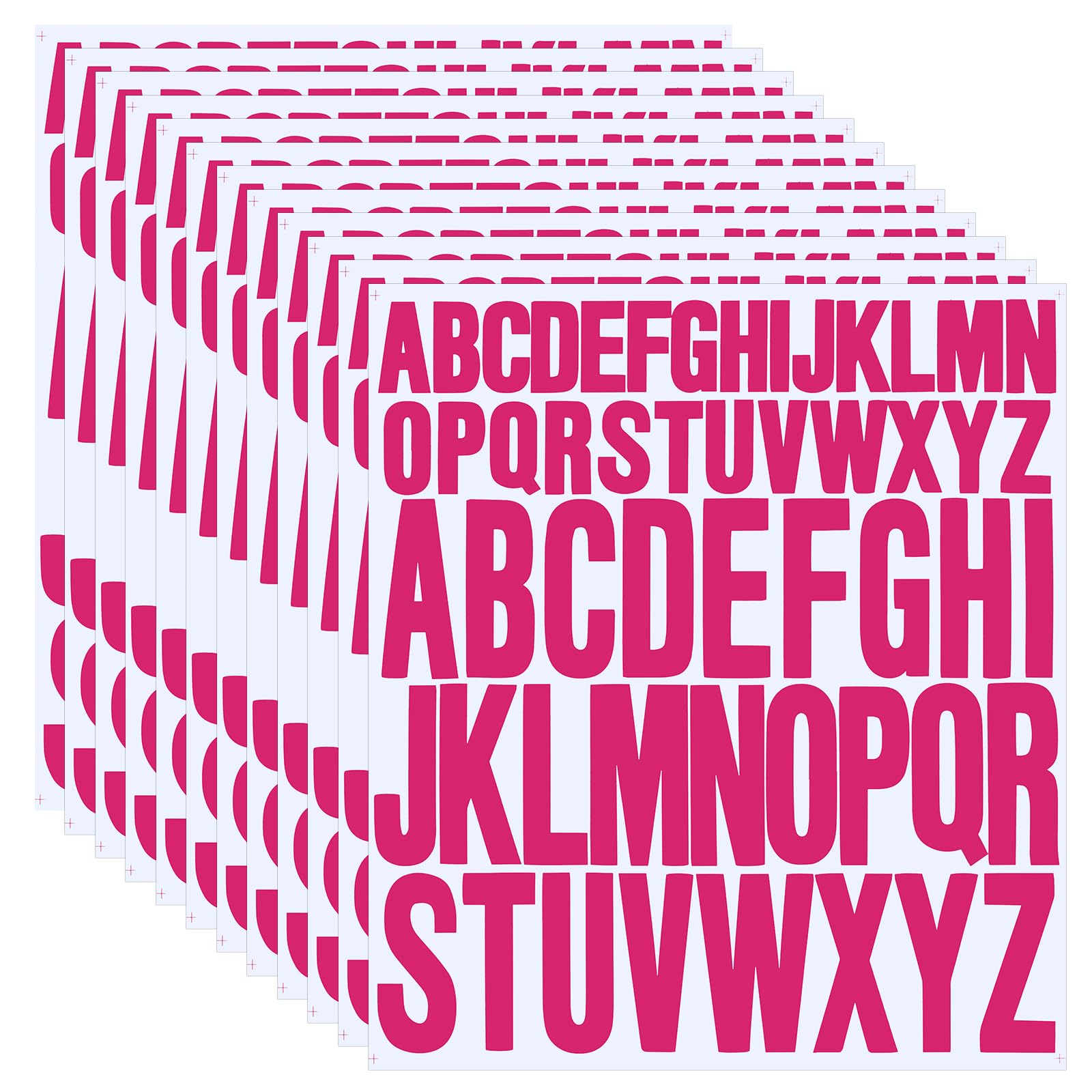 Amazon.com: 12 Sheets Alphabet Stickers, Self Adhesive Vinyl Letter ...