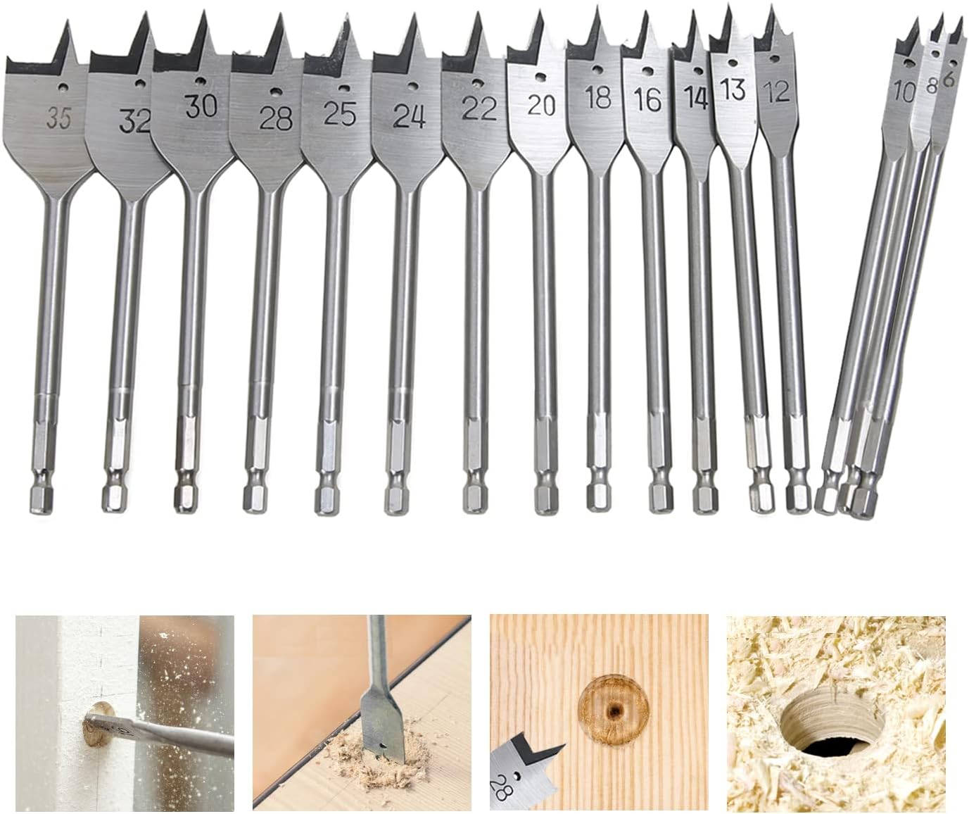 CRAFTSMAN 920919 13 Piece Spade Bit Set with Metal Storage Rack ...