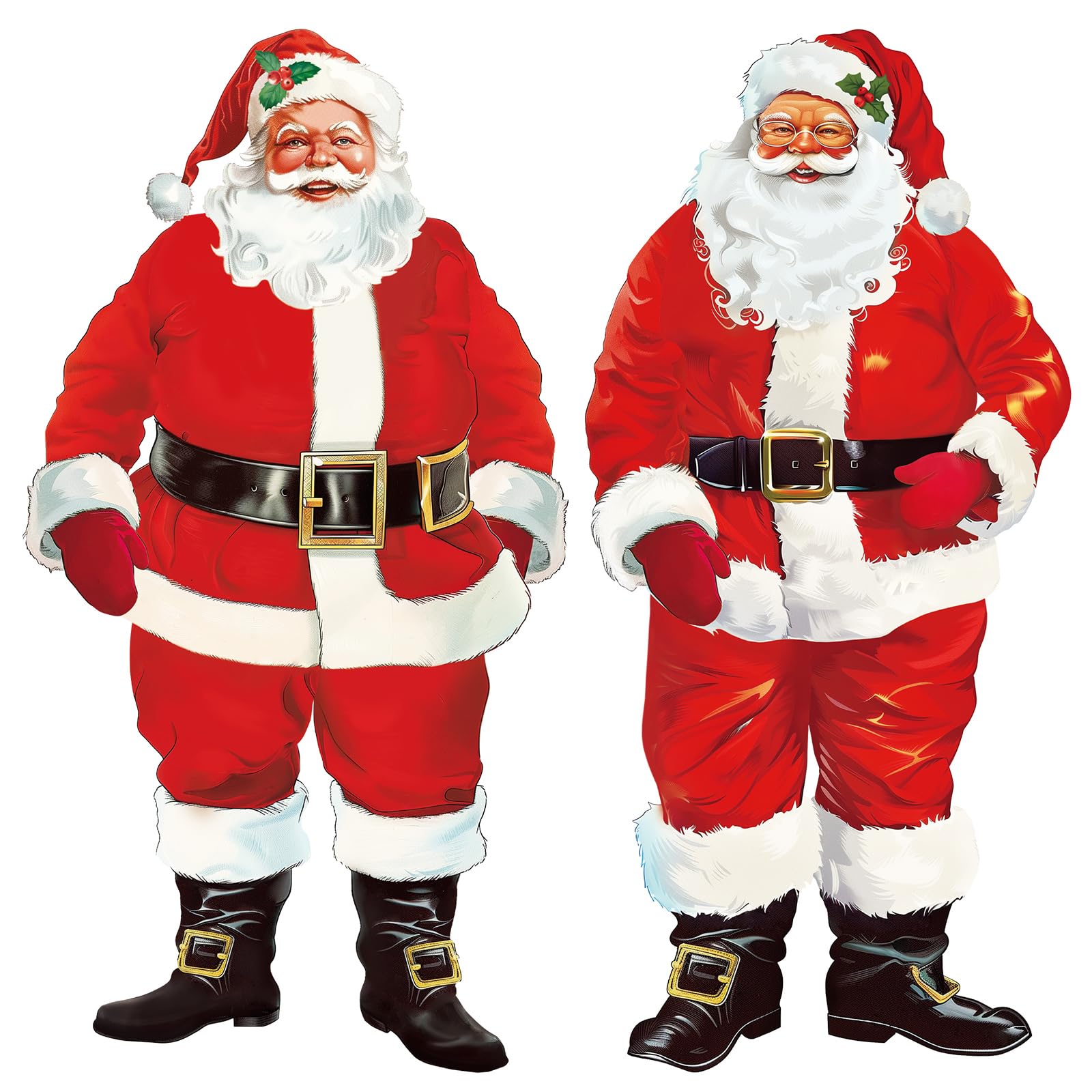 Amazon.com: ReliThick 2 Sets Christmas Jointed Santa Party Decor 21.8 ...