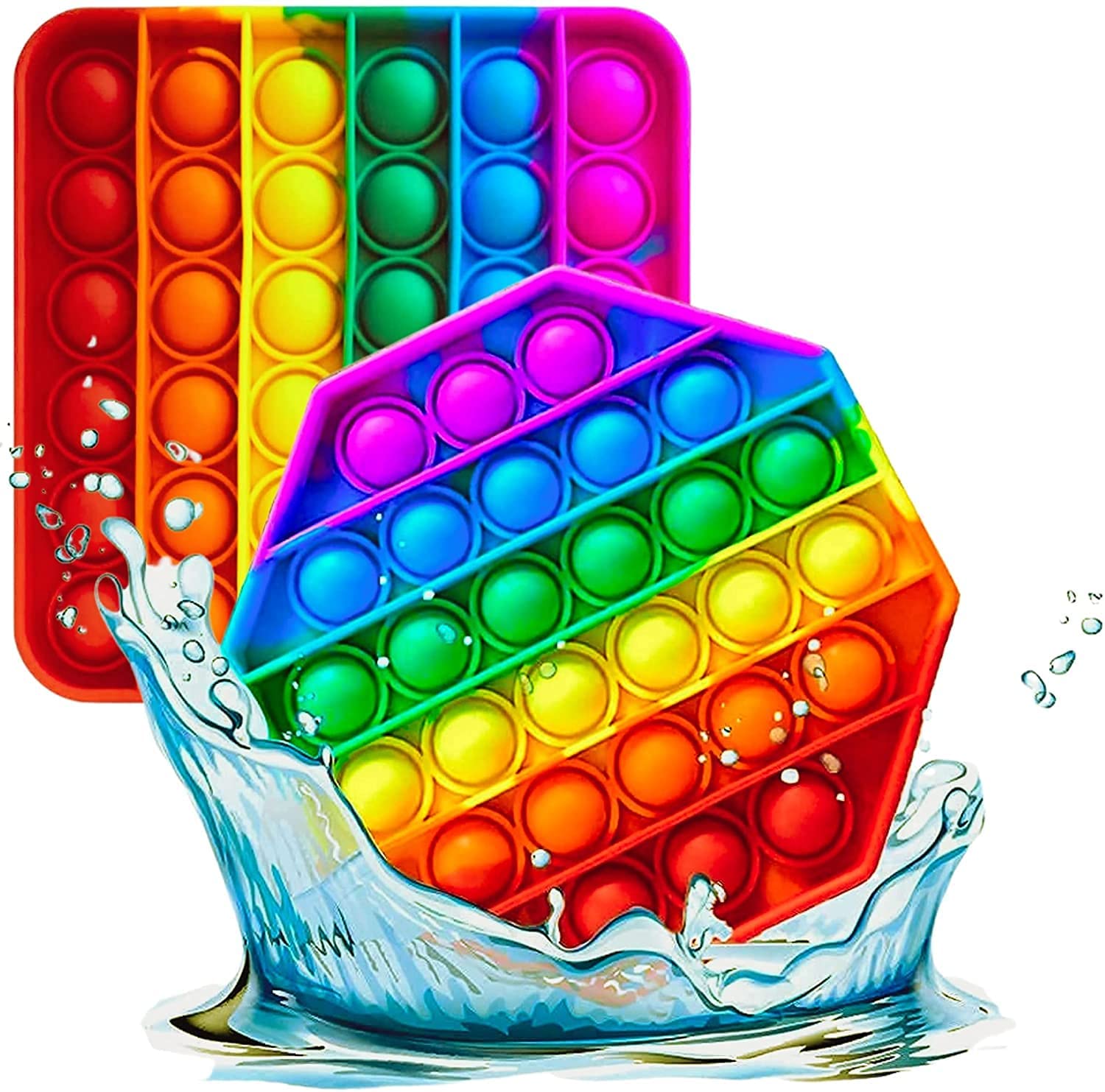 Buy Foroly Push Pop Bubble Fidget Sensory Toy for Kids and Adults, 2 Pc ...