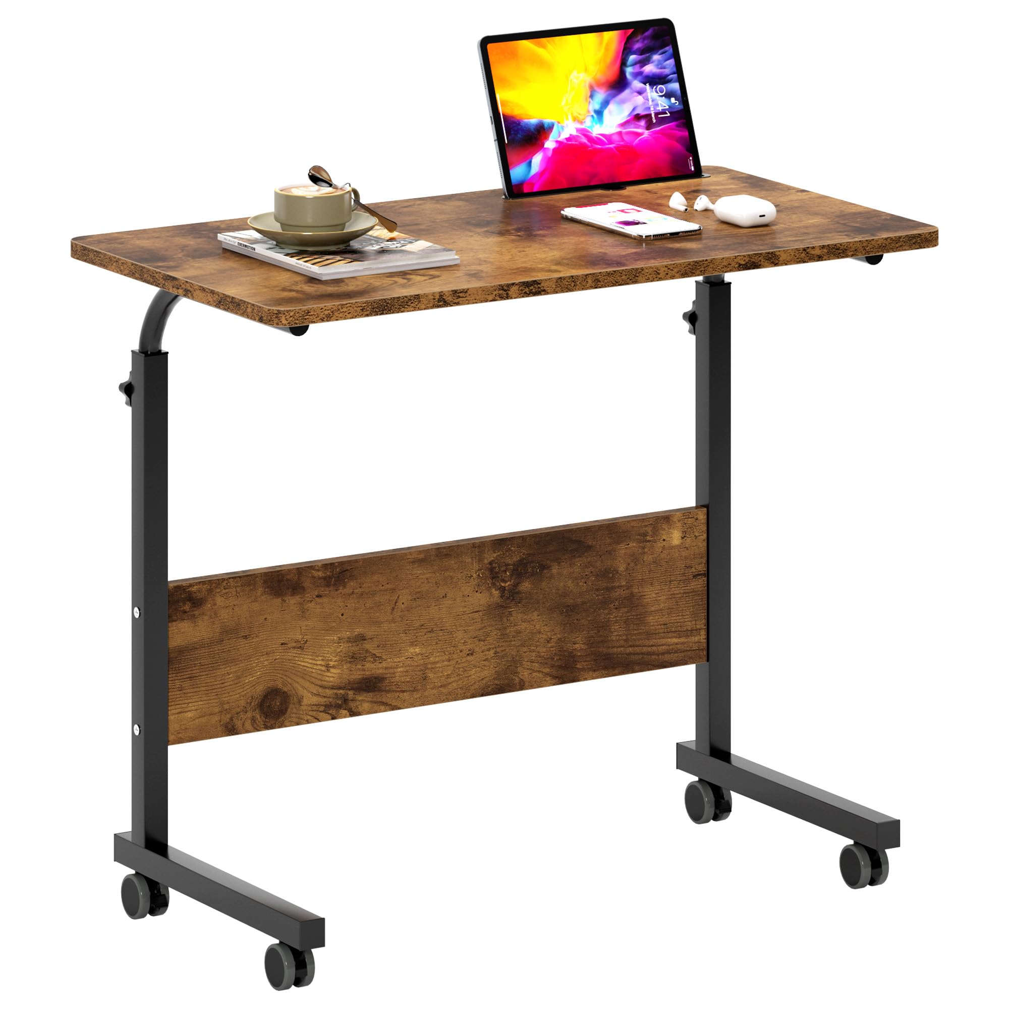 Amazon.com: SogesHome 31.5 inch Adjustable Mobile Bed Table Portable ...