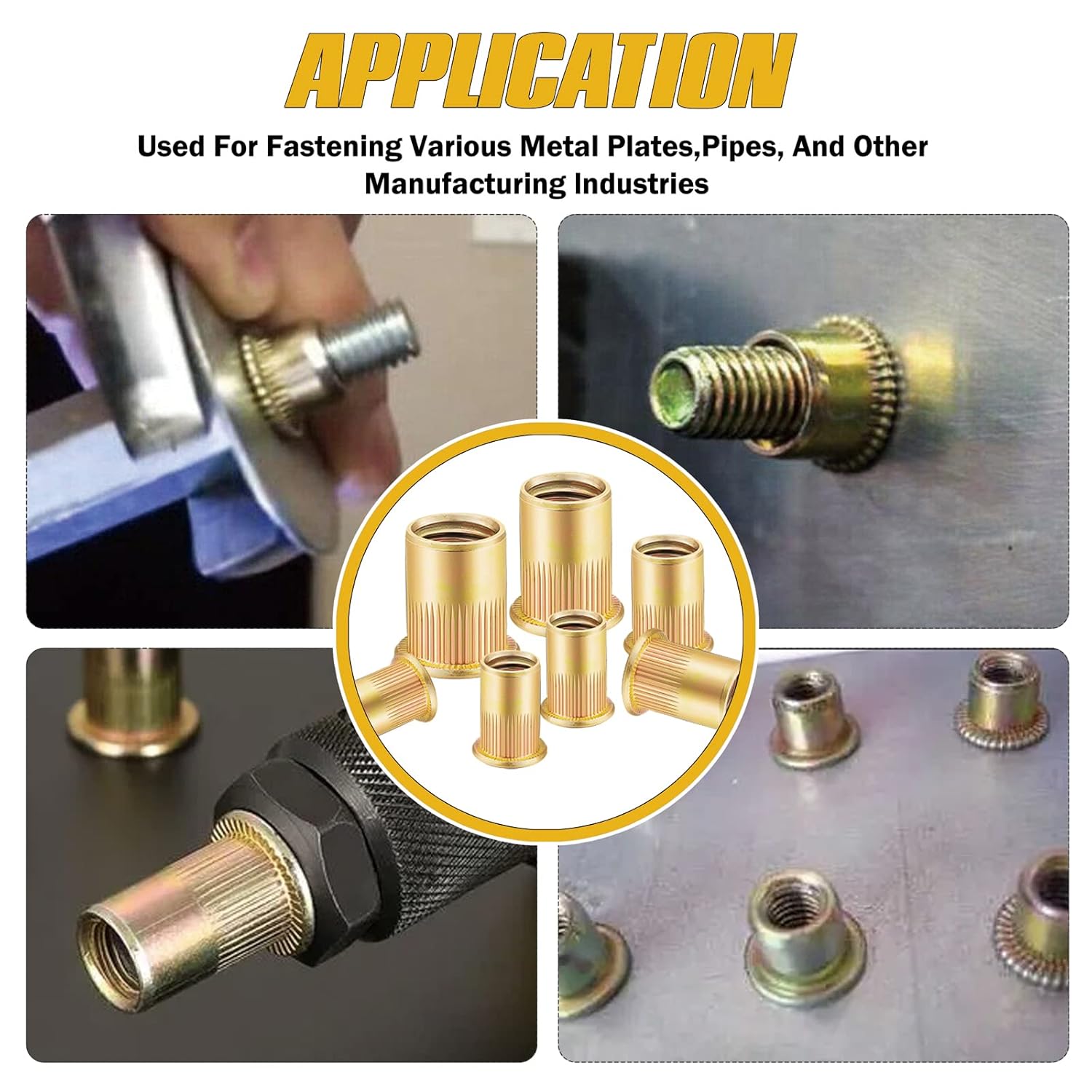 90 tuercas remachables de 14″-20 piezas Tuerca de remache roscada SAE ...