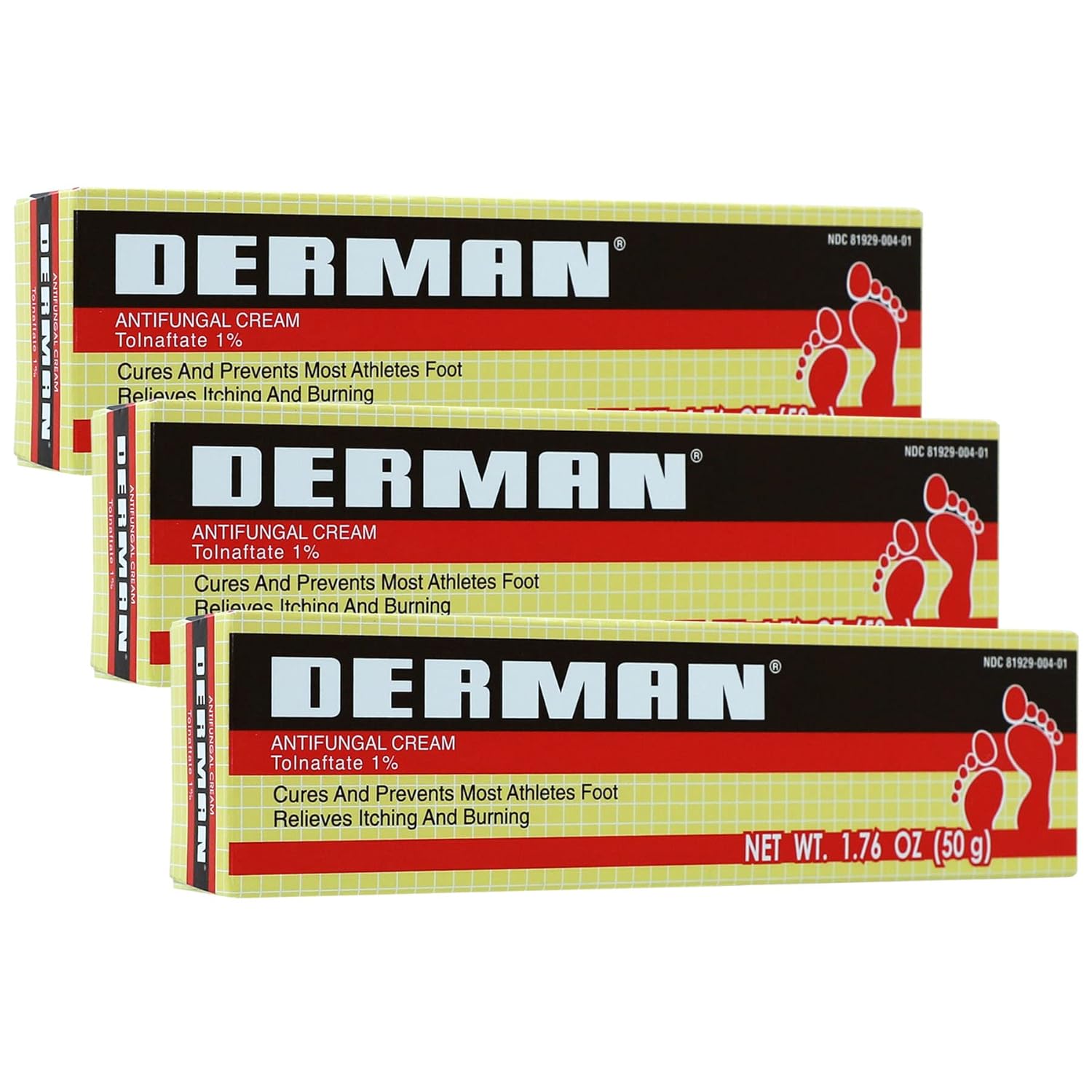 Amazon.com : Derman Cream for the Treatment of Athlete's Foot, 1.76 ...
