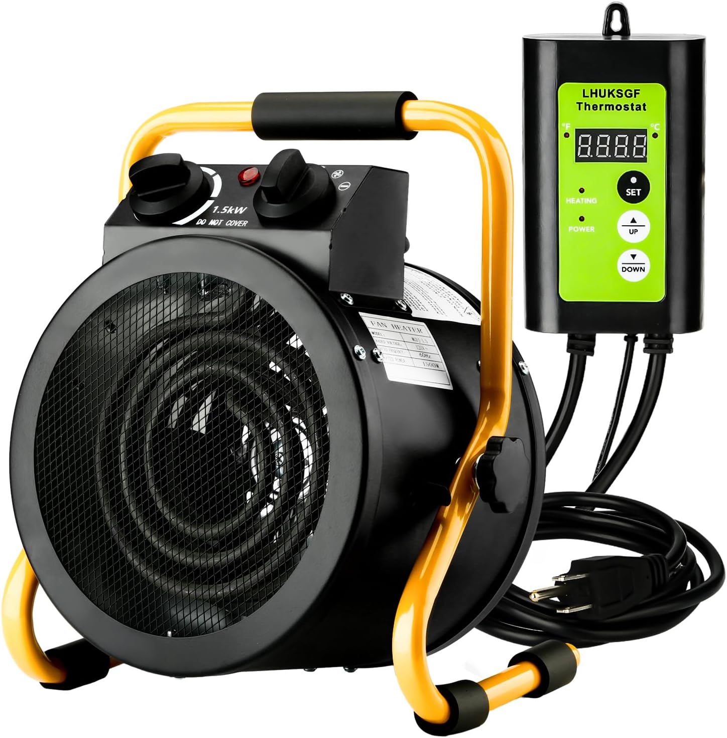 Amazon.com: ProTemp 1500W Turbo Electric Space Heater with Thermostat ...