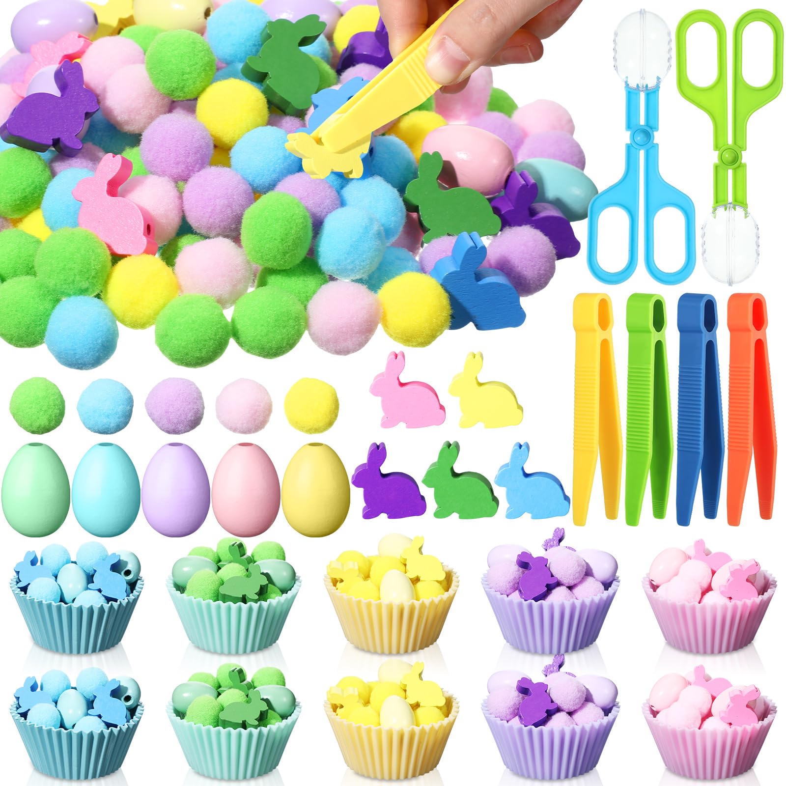 Amazon.com: Funnymoom Easter Sensory Bin Filler Fine Motor Toys Include ...