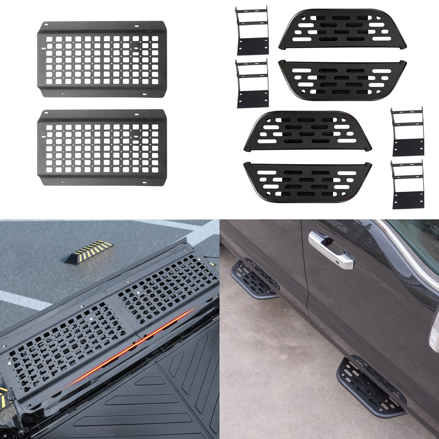 SZYANG Tailgate Molle Panel and Running Boards Compatible with 2015 ...