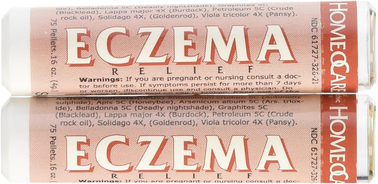 Amazon.com: Homeocare Labs Eczema Relief, 75 Pellets Tubes (Pack of 2 ...